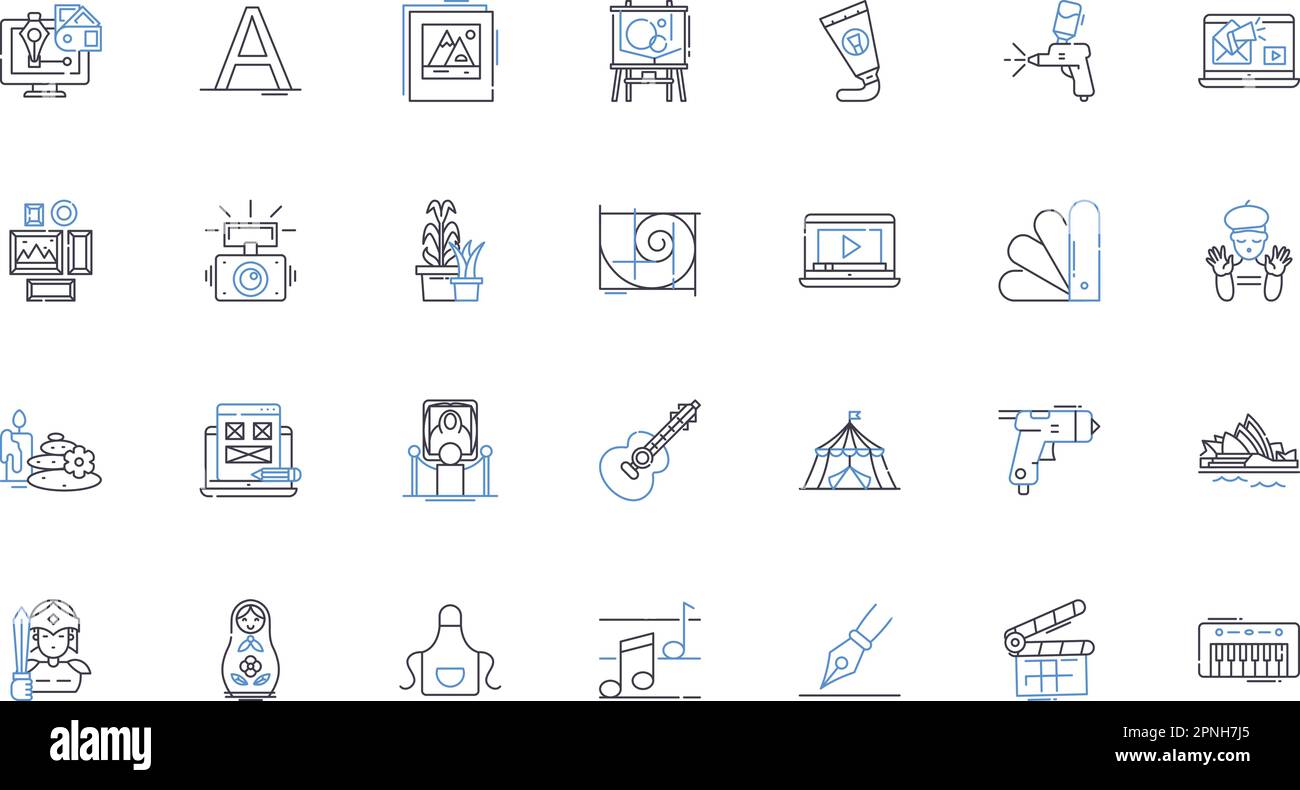 Visionary vocation line icons collection. Innovation, Creativity ... Visionary vocation line icons collection. Innovation, Creativity ...