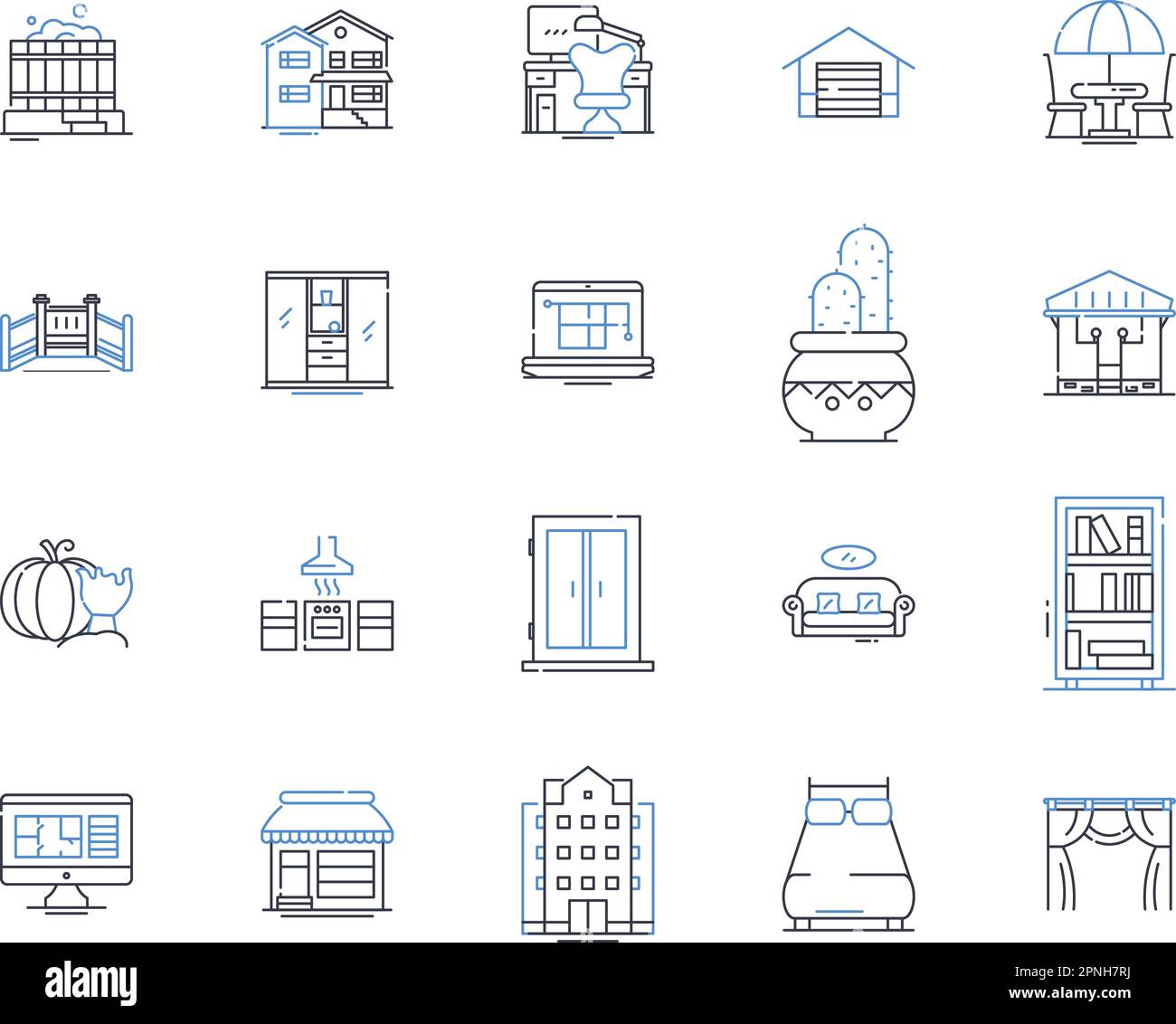 Custom interior studio line icons collection. Bespoke, Tailored, Unique ...