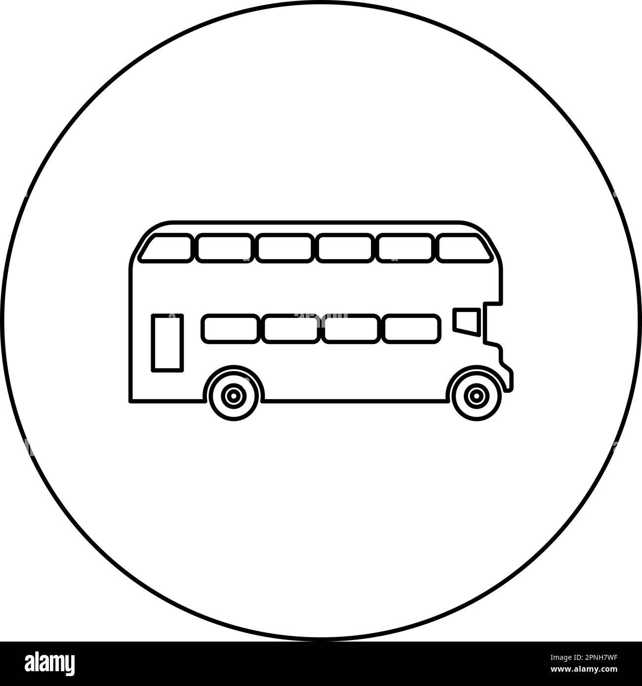 Double-decker London bus city transport double decker sightseeing icon ...