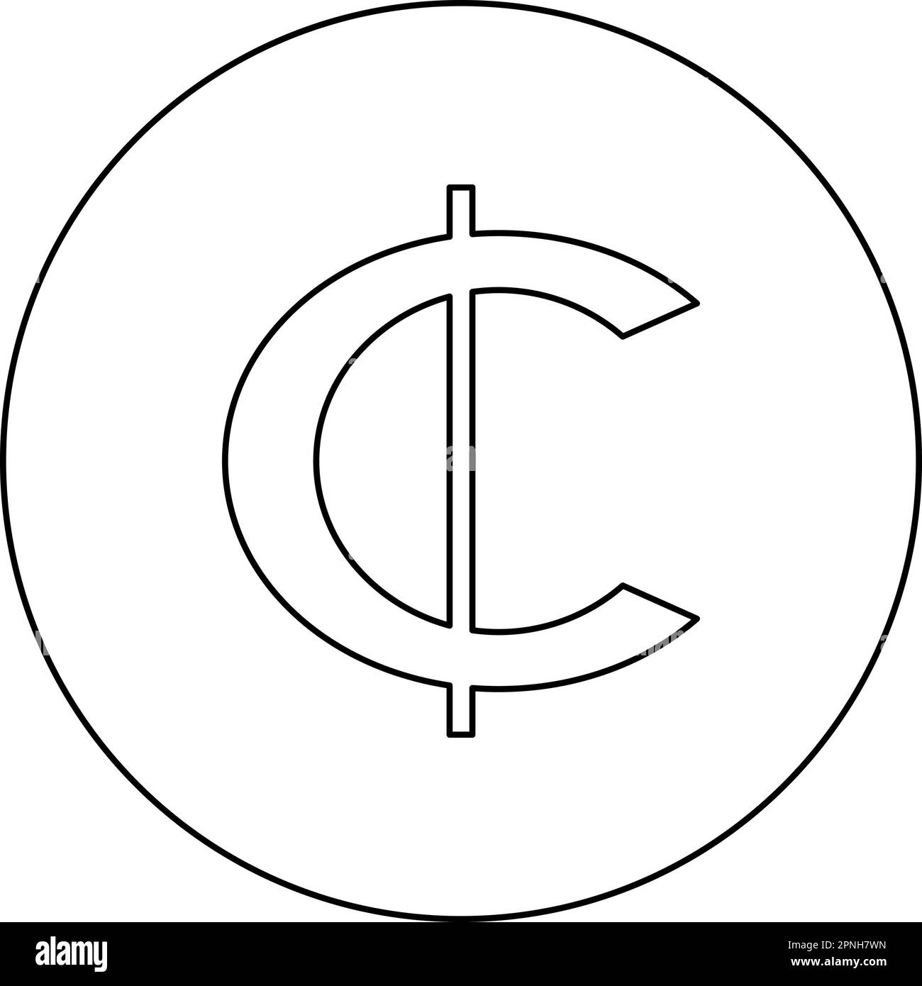 Ghana Cedi currency symbol money sign cash GHS Ghanaian icon in circle ...