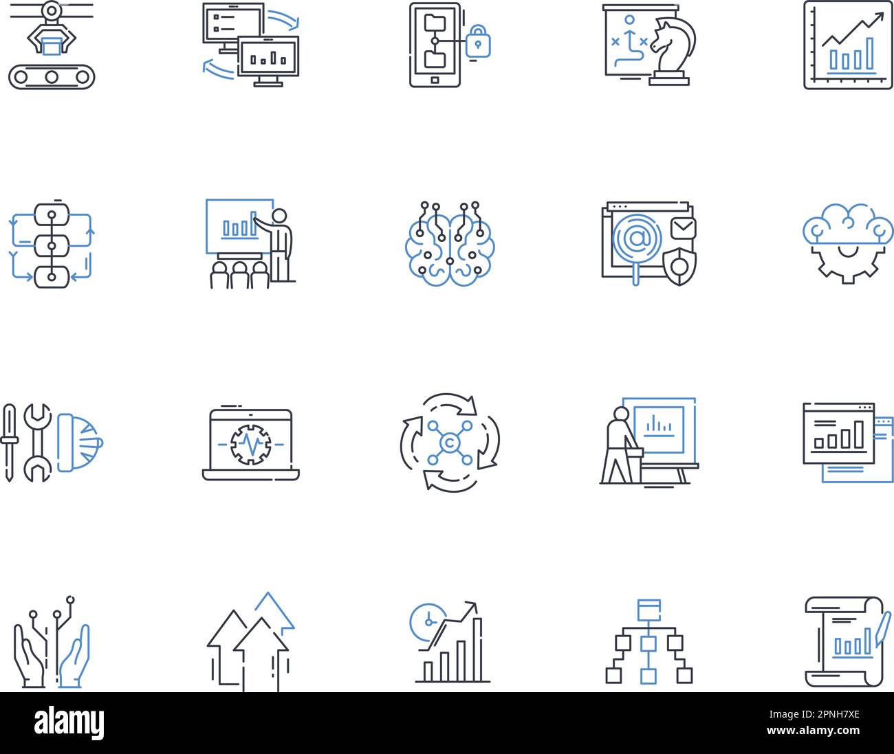 Information Hierarchy line icons collection. Organization, Structure ... Information Hierarchy line icons collection. Organization, Structure ...