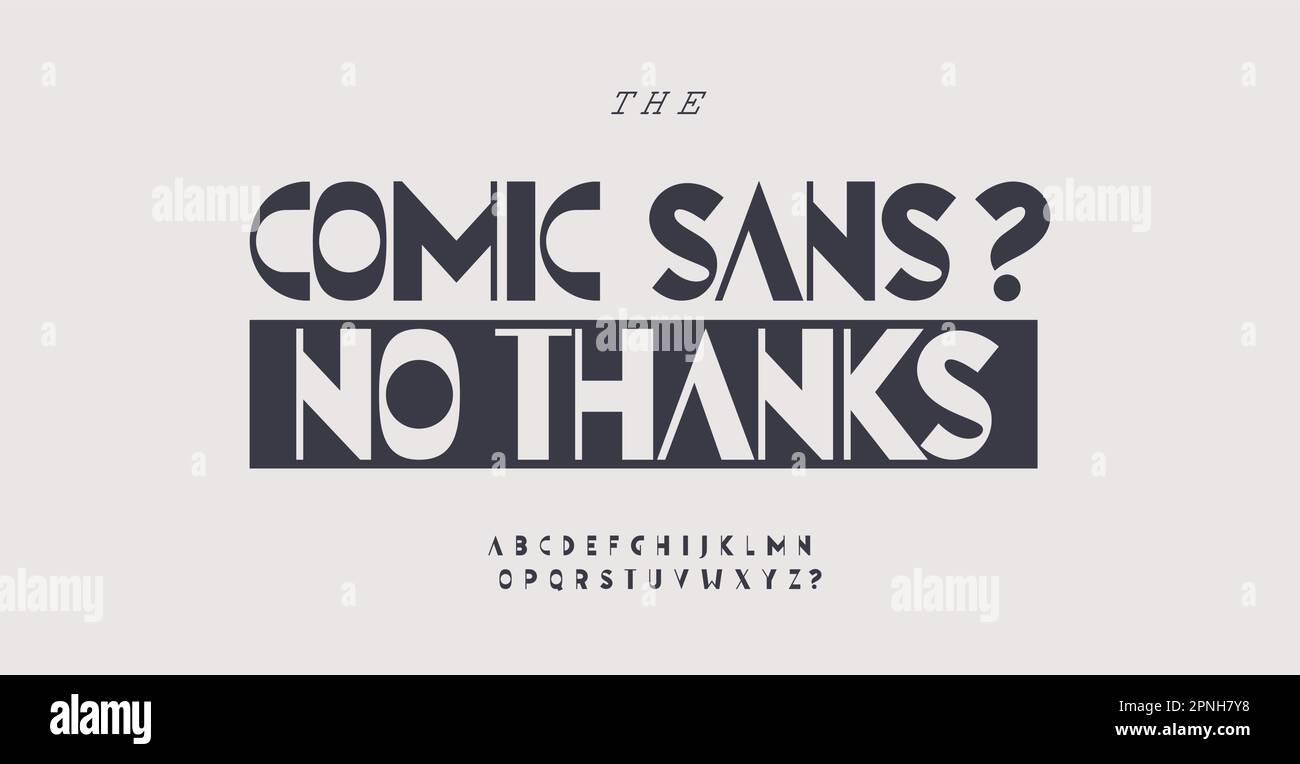 Fun modernist alphabet, cartoon sans serif letters, modernism font for ...
