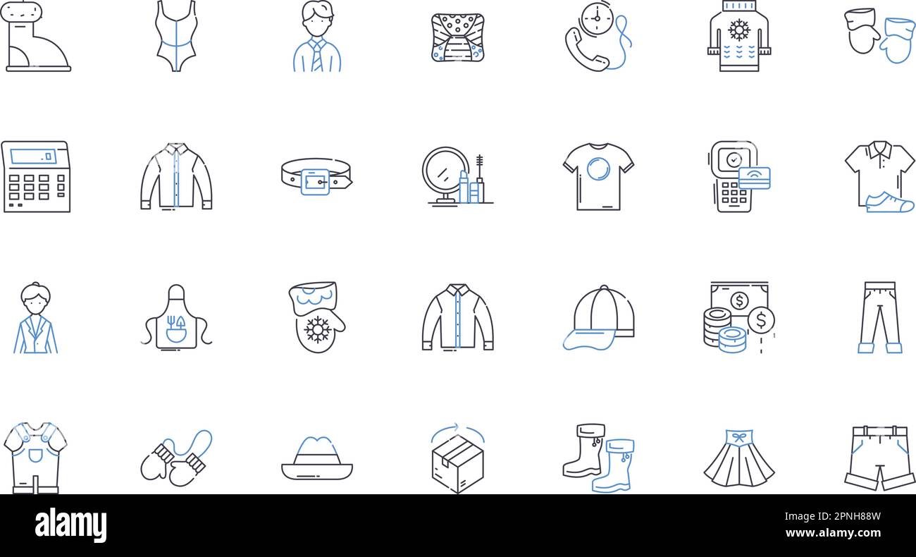 Convenience stores line icons collection. Snacks, Drinks, Cigarettes ...
