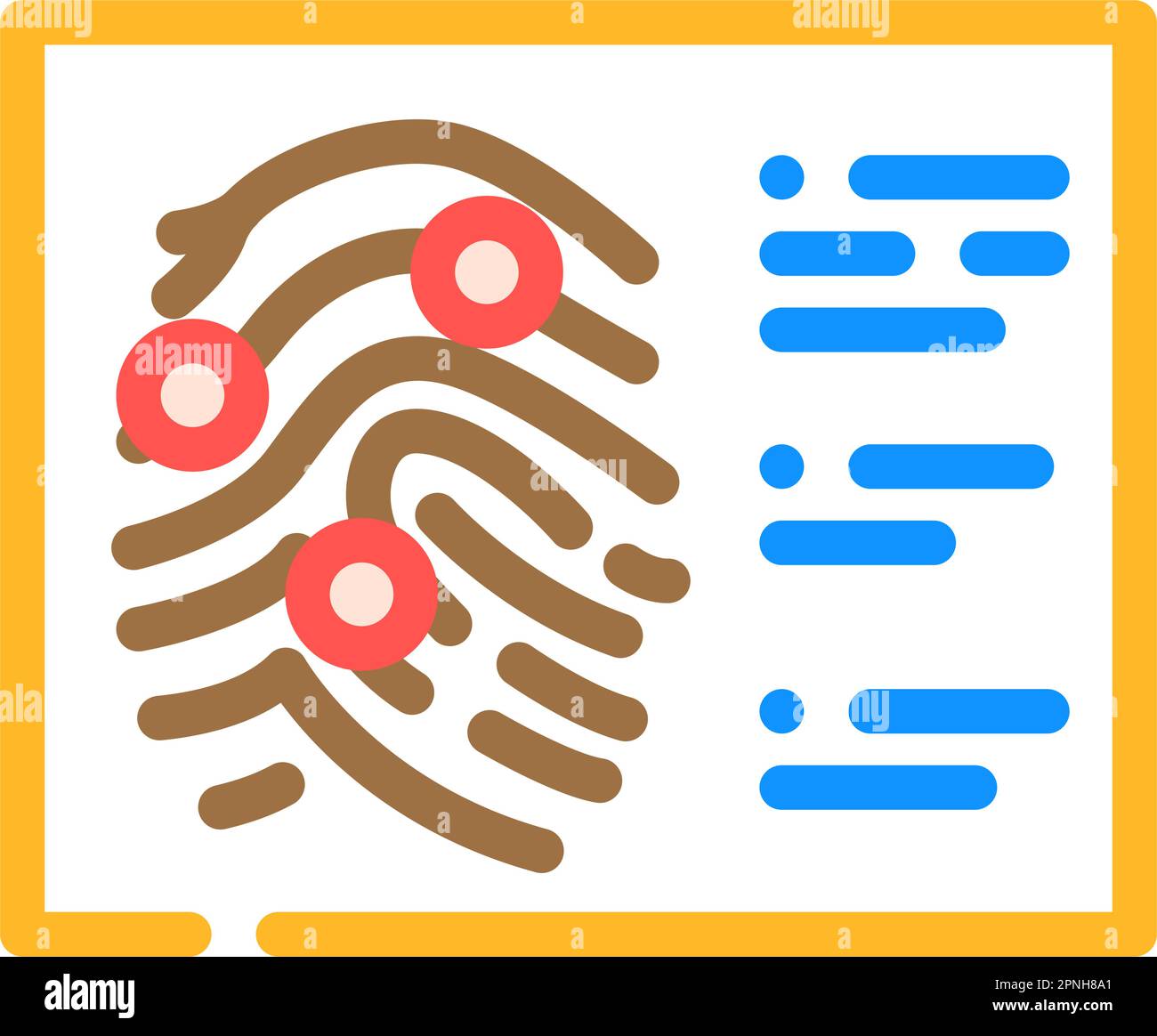 fingerprint crime color icon vector illustration Stock Vector Image ...