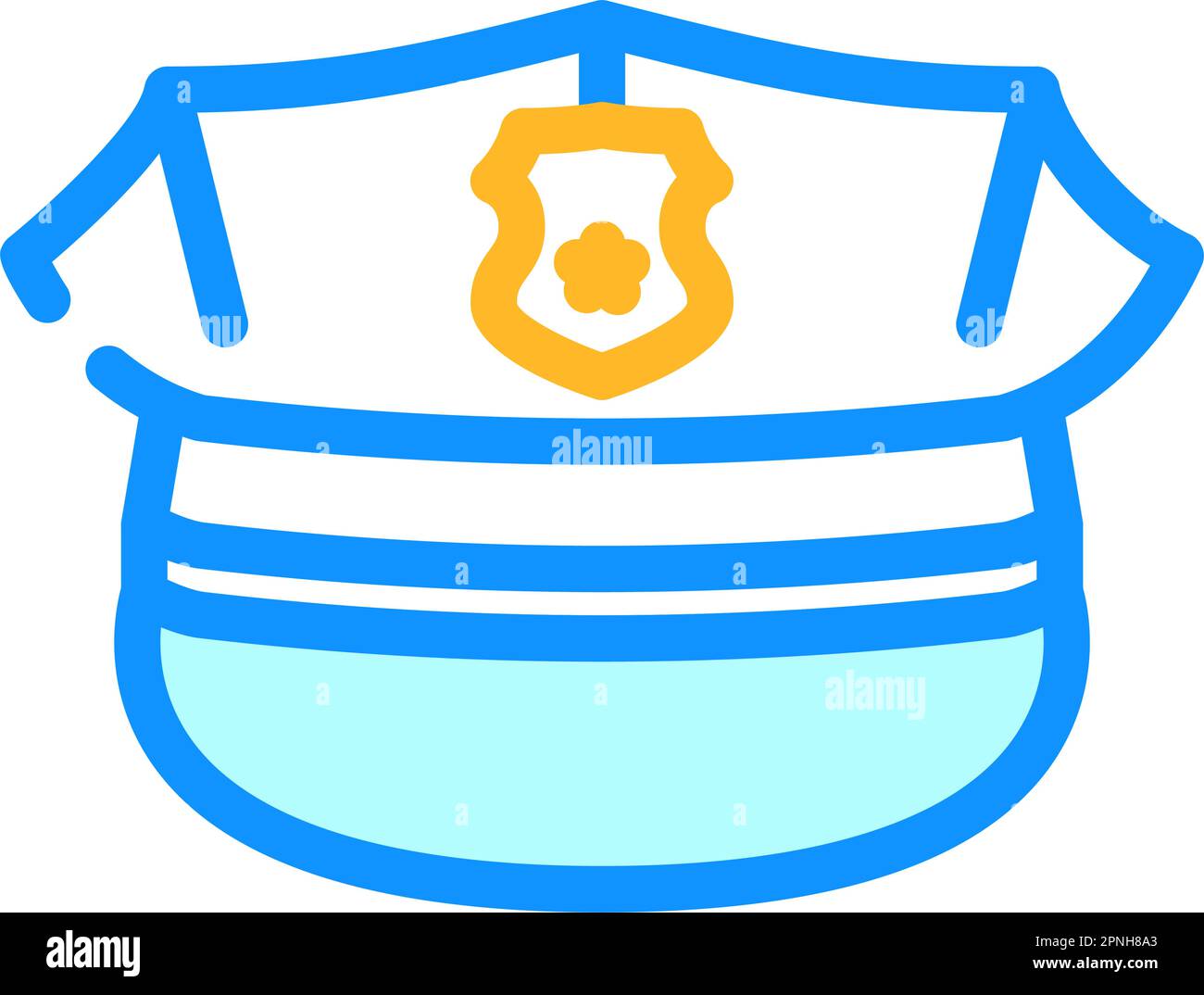 police hat crime color icon vector illustration Stock Vector Image ...