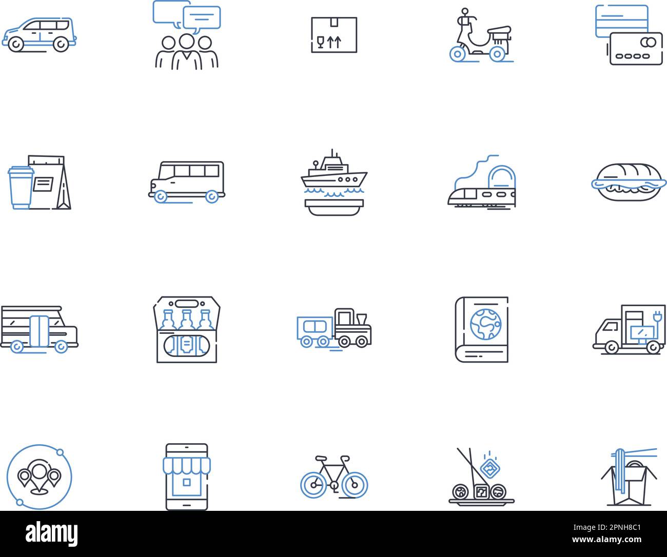 Inventory tracking line icons collection. tracking, inventory, control ...