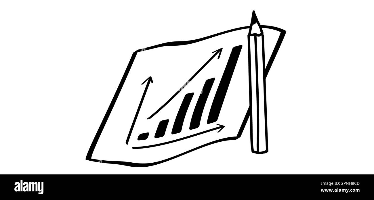 Business graph or candle stick. Cartoon growth progress. Financial ...