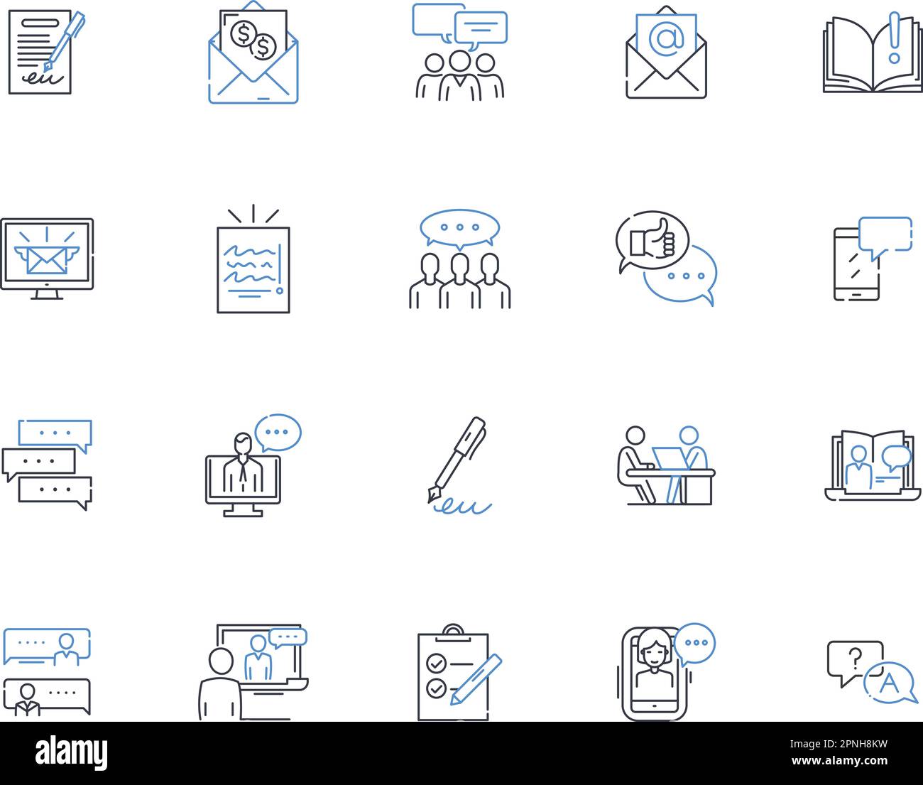 Conversing line icons collection. Dialogue, Communication, Discourse ... Conversing line icons collection. Dialogue, Communication, Discourse ...