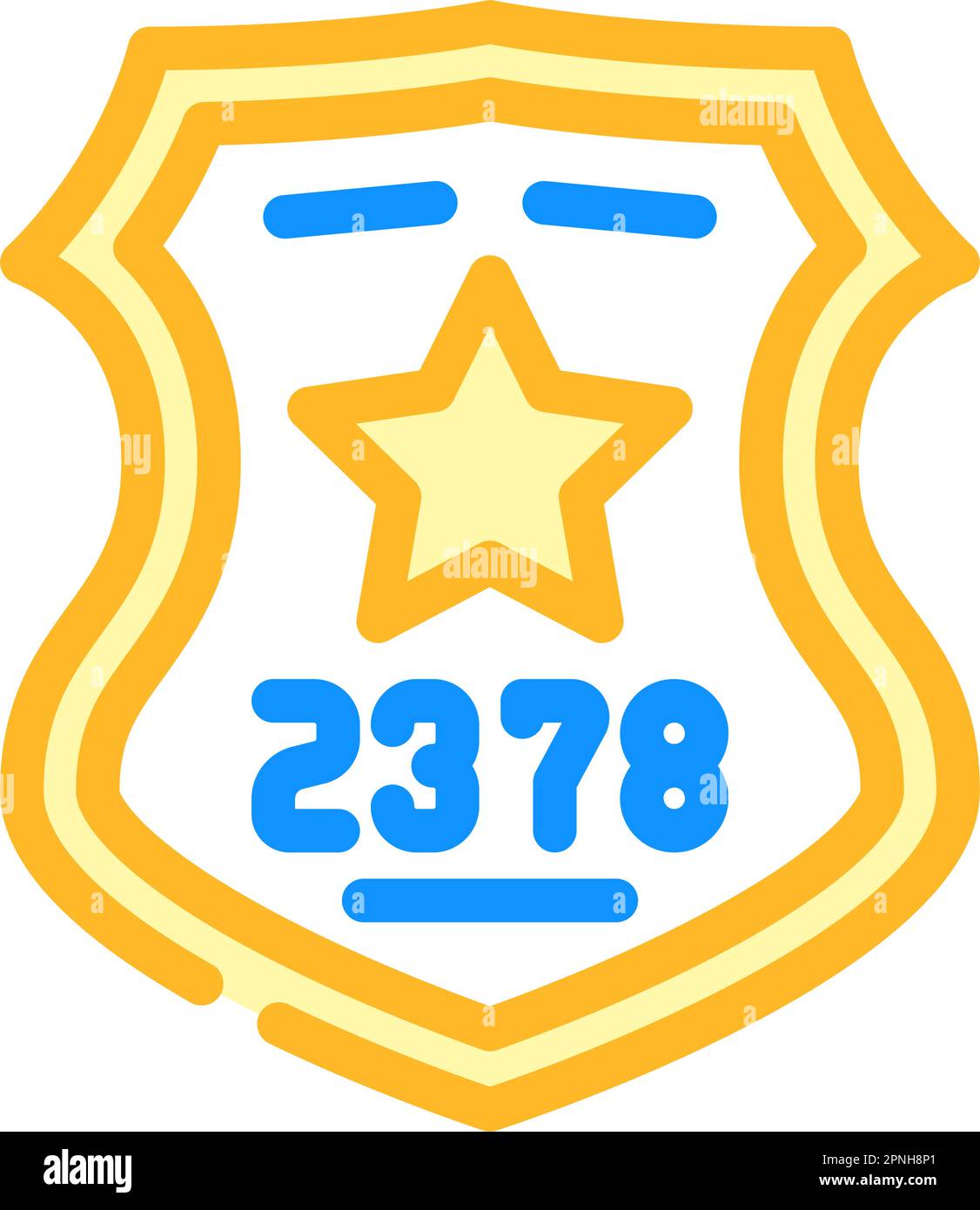 police badge crime color icon vector illustration Stock Vector Image ...