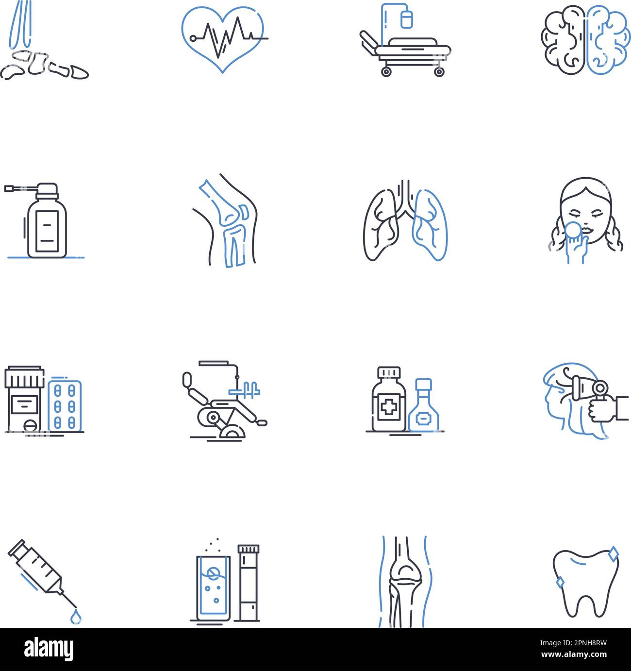 Medical station line icons collection. Healthcare, Clinic, Treatment ...