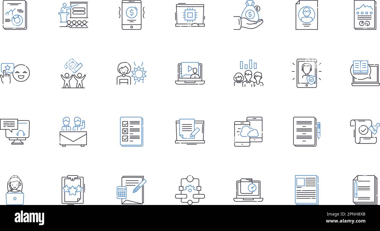Customer research line icons collection. Insights, Feedback, Surveys, Analysis, Attitudes ...