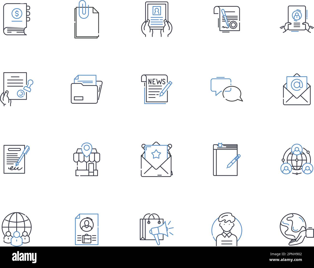 Freelance work line icons collection. Independence, Flexibility ...