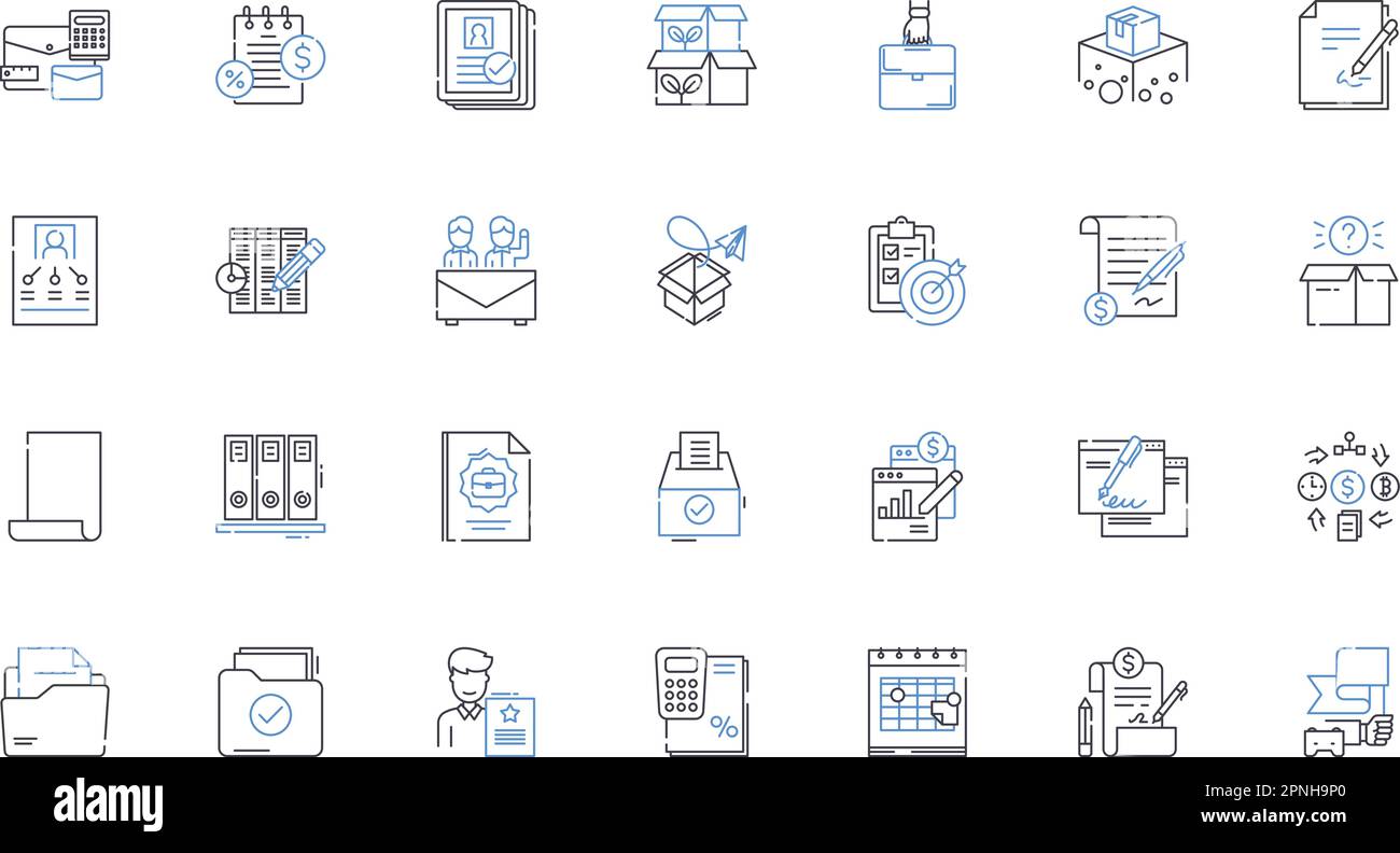 Efficient operations line icons collection. Streamlining, Optimization ... Efficient operations line icons collection. Streamlining, Optimization ...