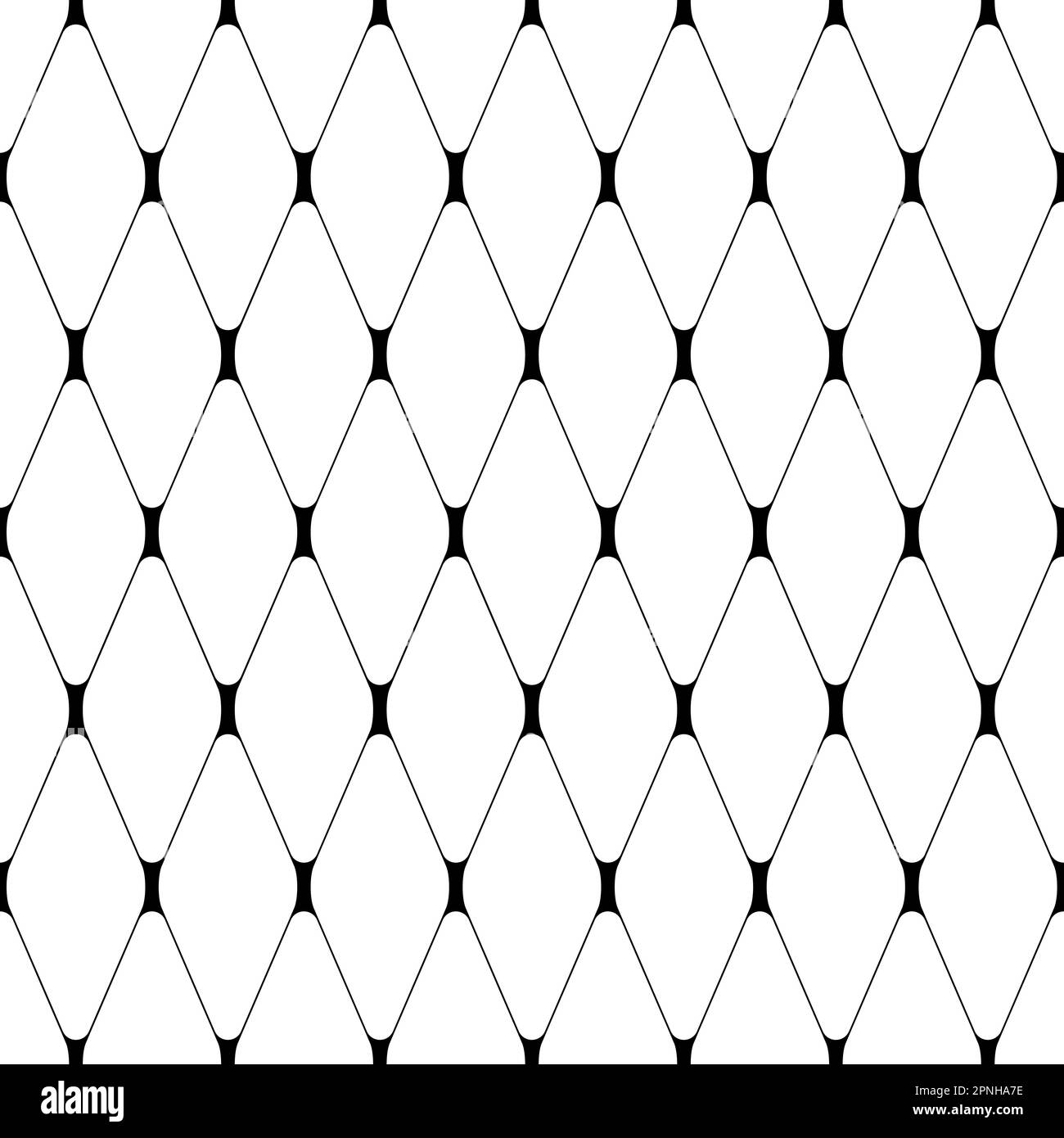Geometric Line Seamless Pattern Repeating Black Rhomb Isolated On White Background Repeated