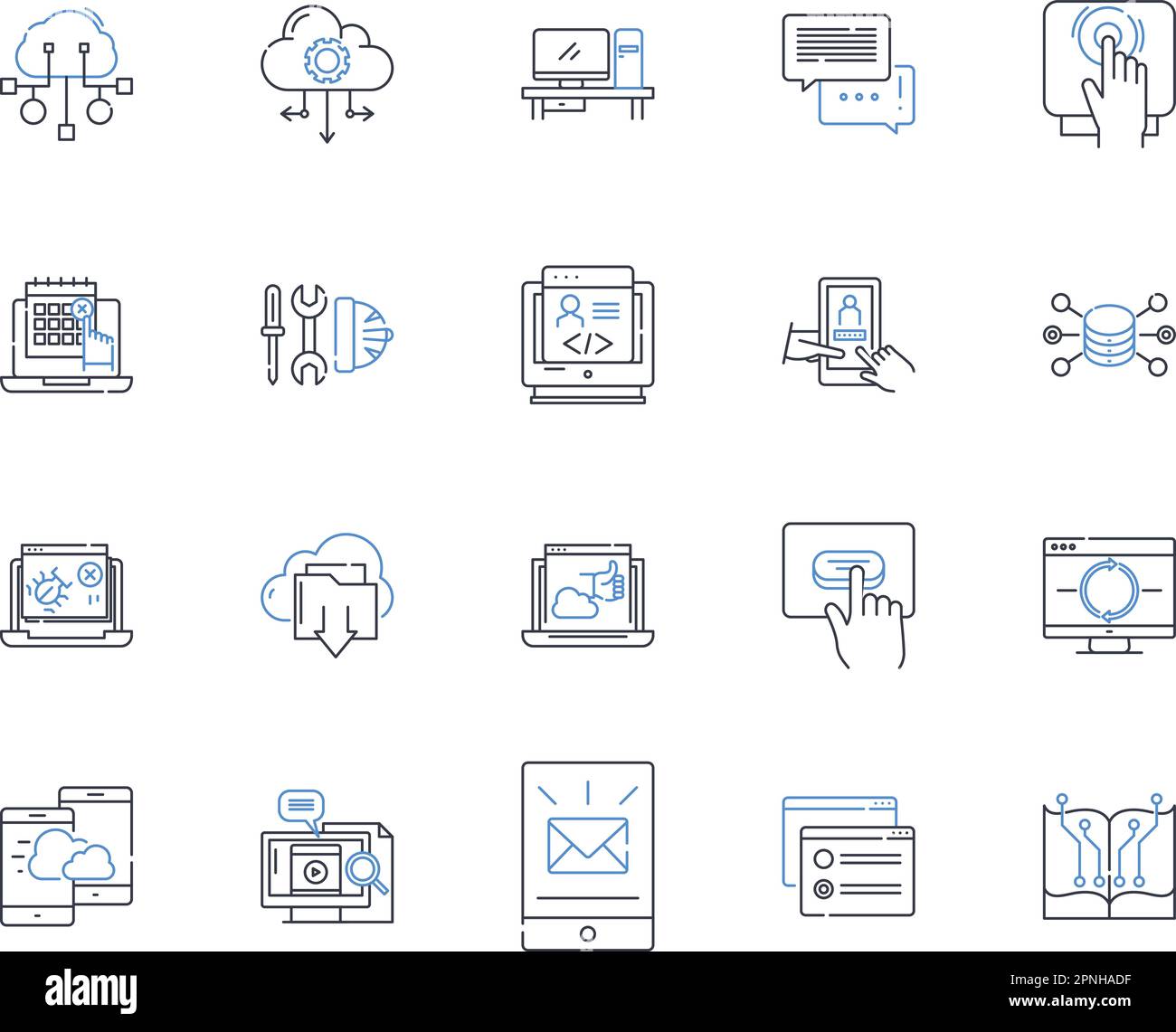 Hi-tech tools line icons collection. Robotics, Automation, Drs ... Hi-tech tools line icons collection. Robotics, Automation, Drs ...