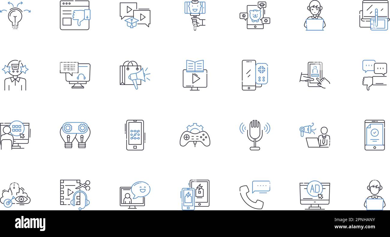 Fitness trackers line icons collection. Wearables, Smartwatches, GPS ...