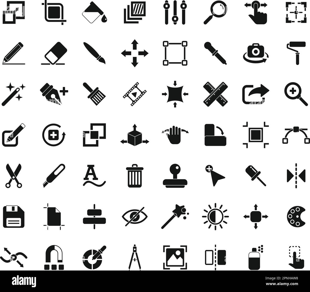 Editing tools icons set simple vector. Video create. Editor tool Stock ...