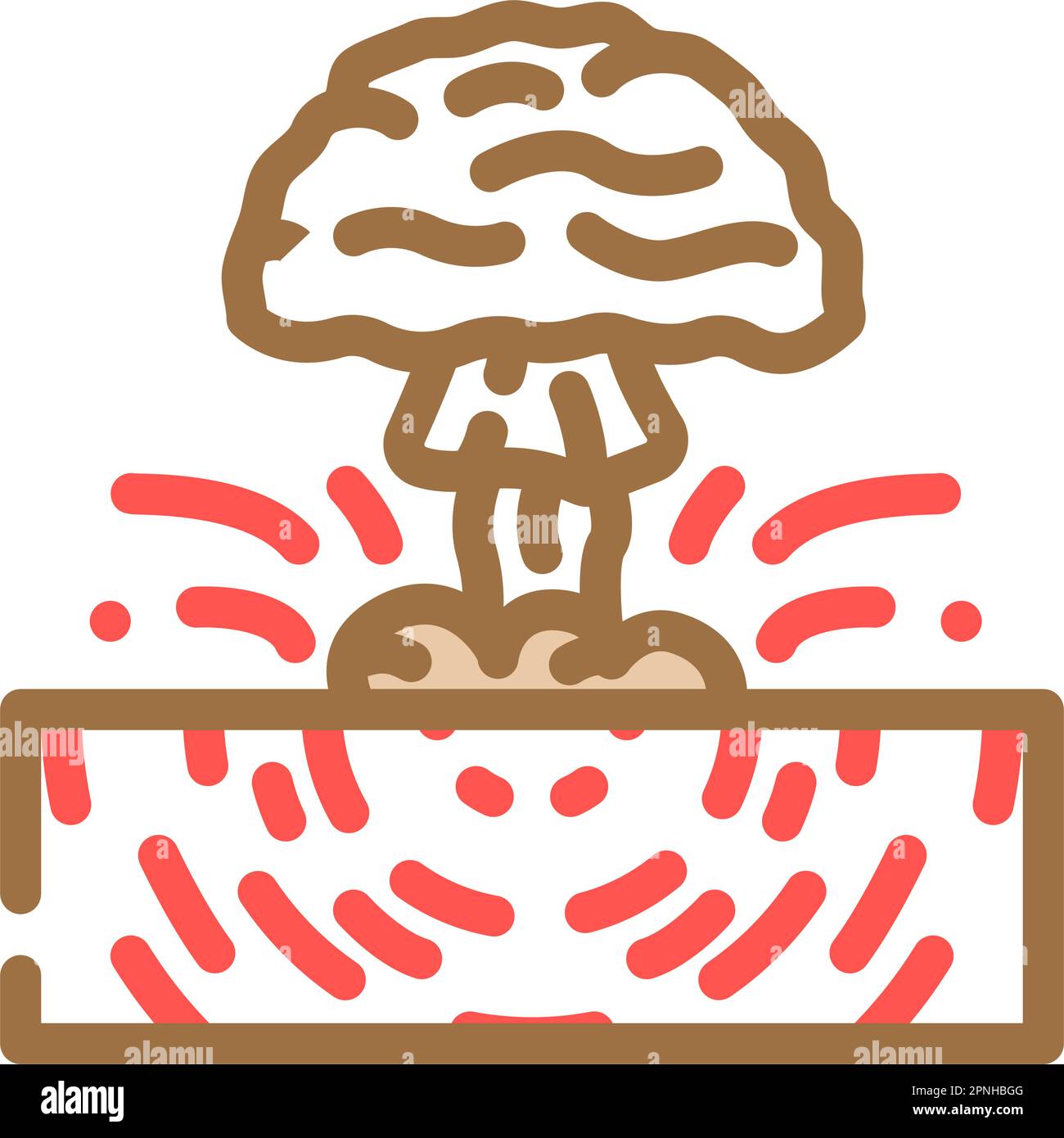 explosion earthquake disaster color icon vector illustration Stock ...