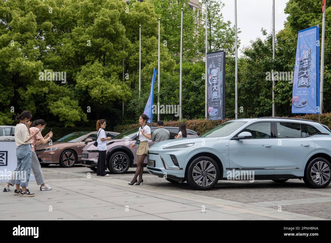 SHANGHAI, CHINA - APRIL 19, 2023 - A brand car promotion event jointly ...