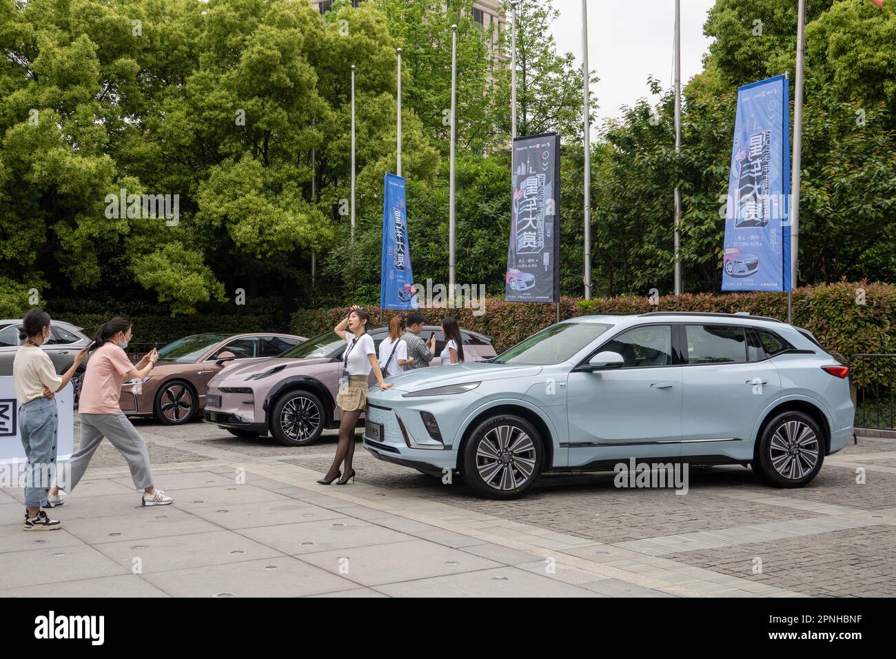 SHANGHAI, CHINA - APRIL 19, 2023 - A brand car promotion event jointly ...
