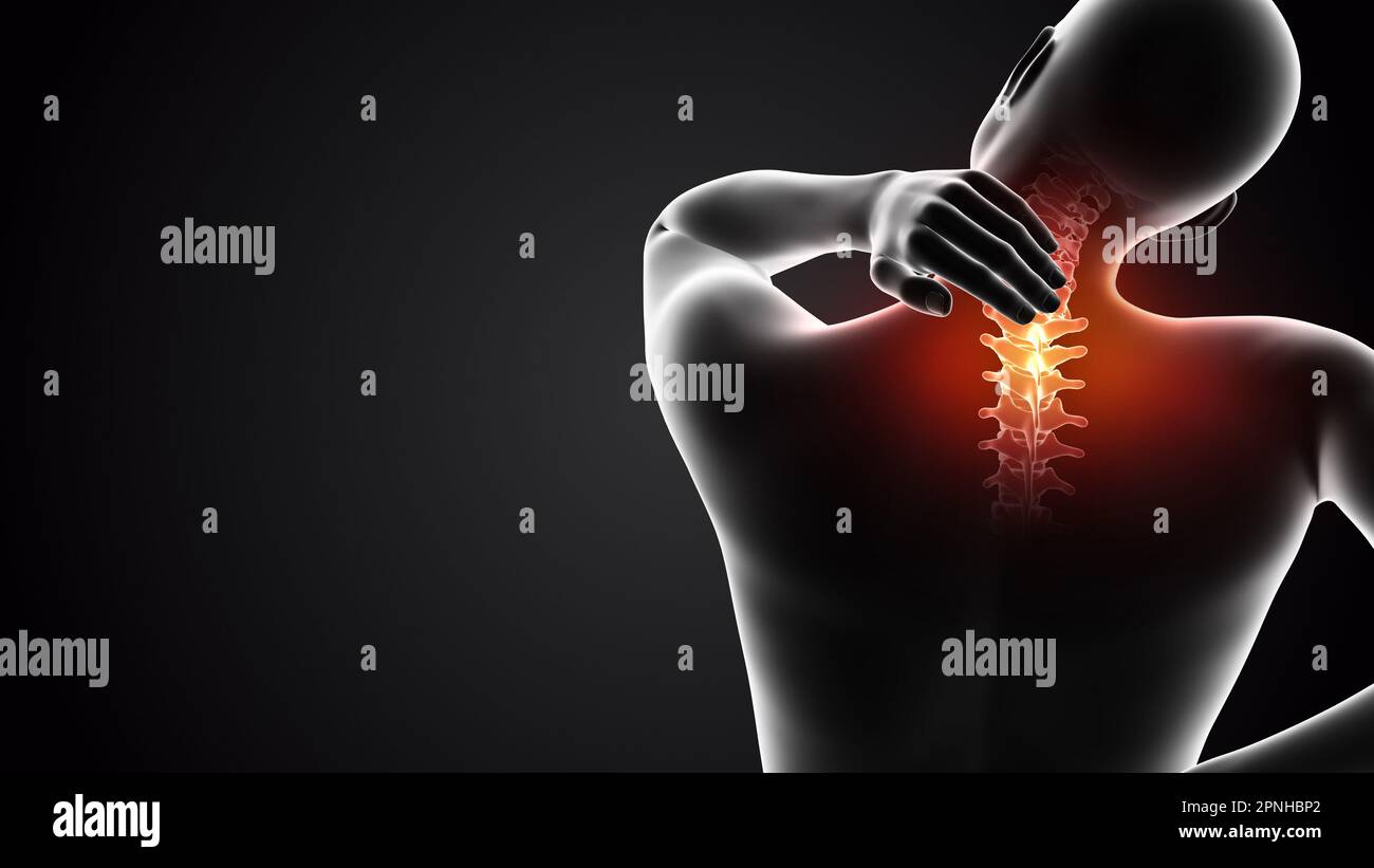Human having pain in neck Stock Photo - Alamy
