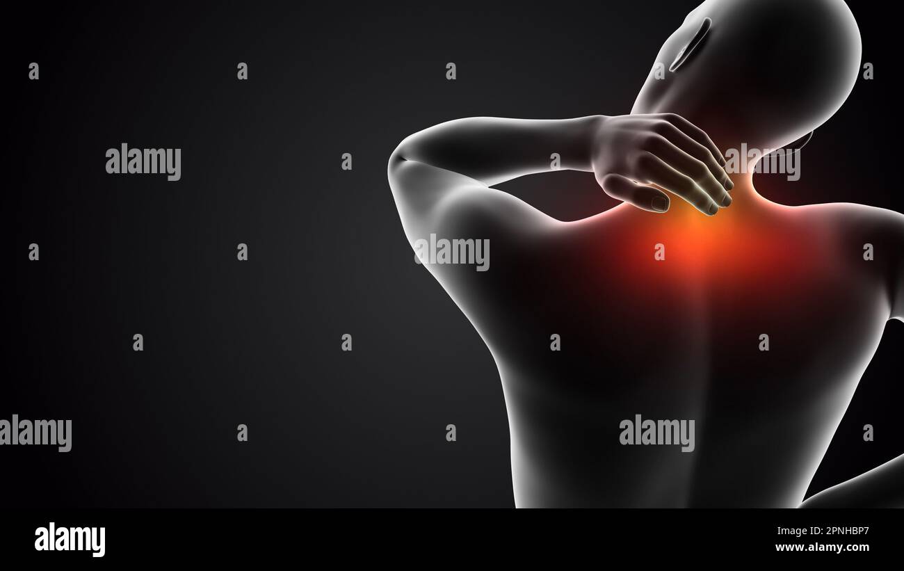 Human having pain in neck Stock Photo - Alamy