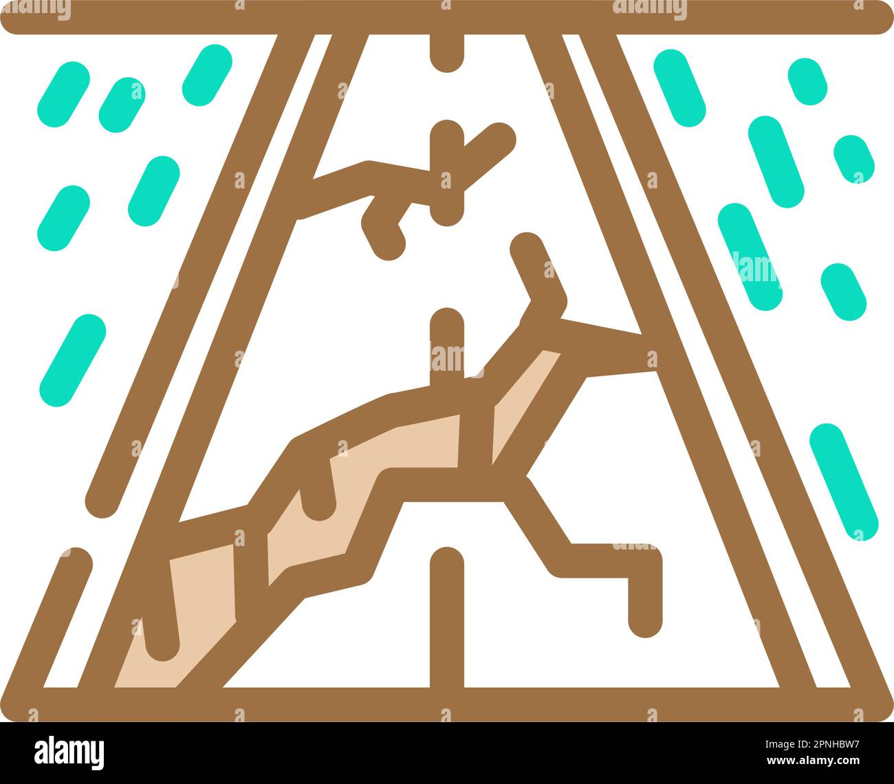 road crack disaster color icon vector illustration Stock Vector Image ...