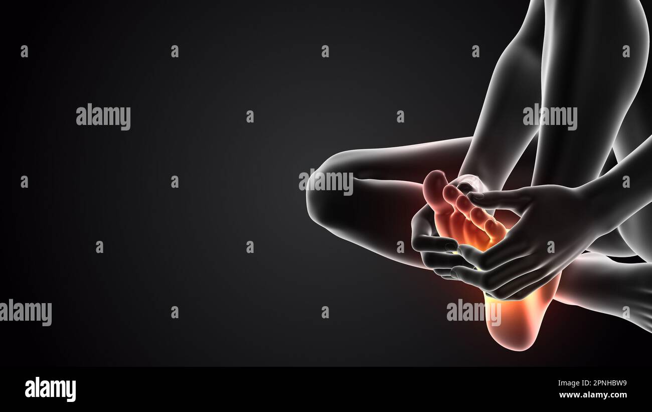 Human having pain in feet Stock Photo - Alamy