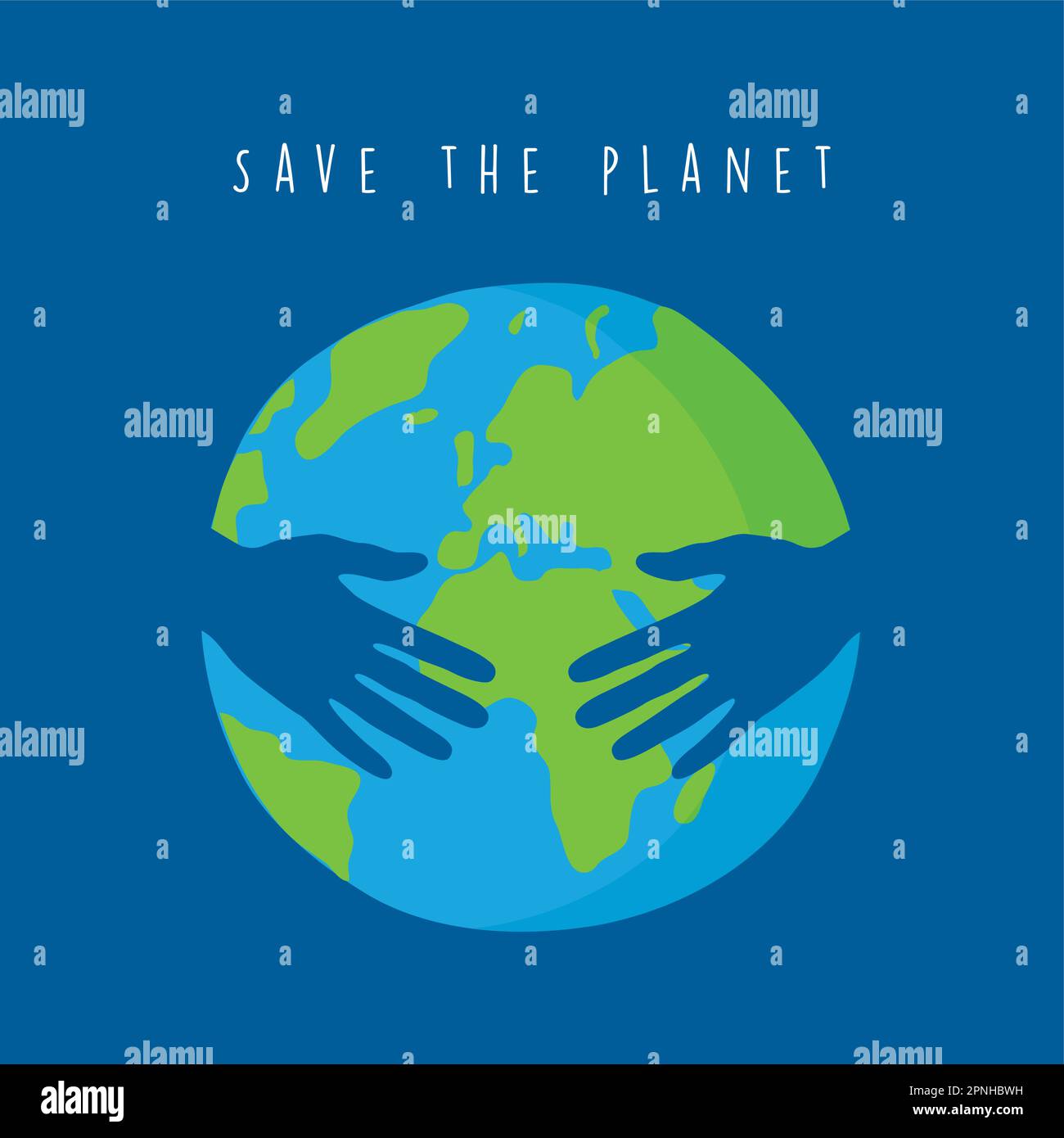 human hands hug the world save the planet concept Stock Vector Image ...