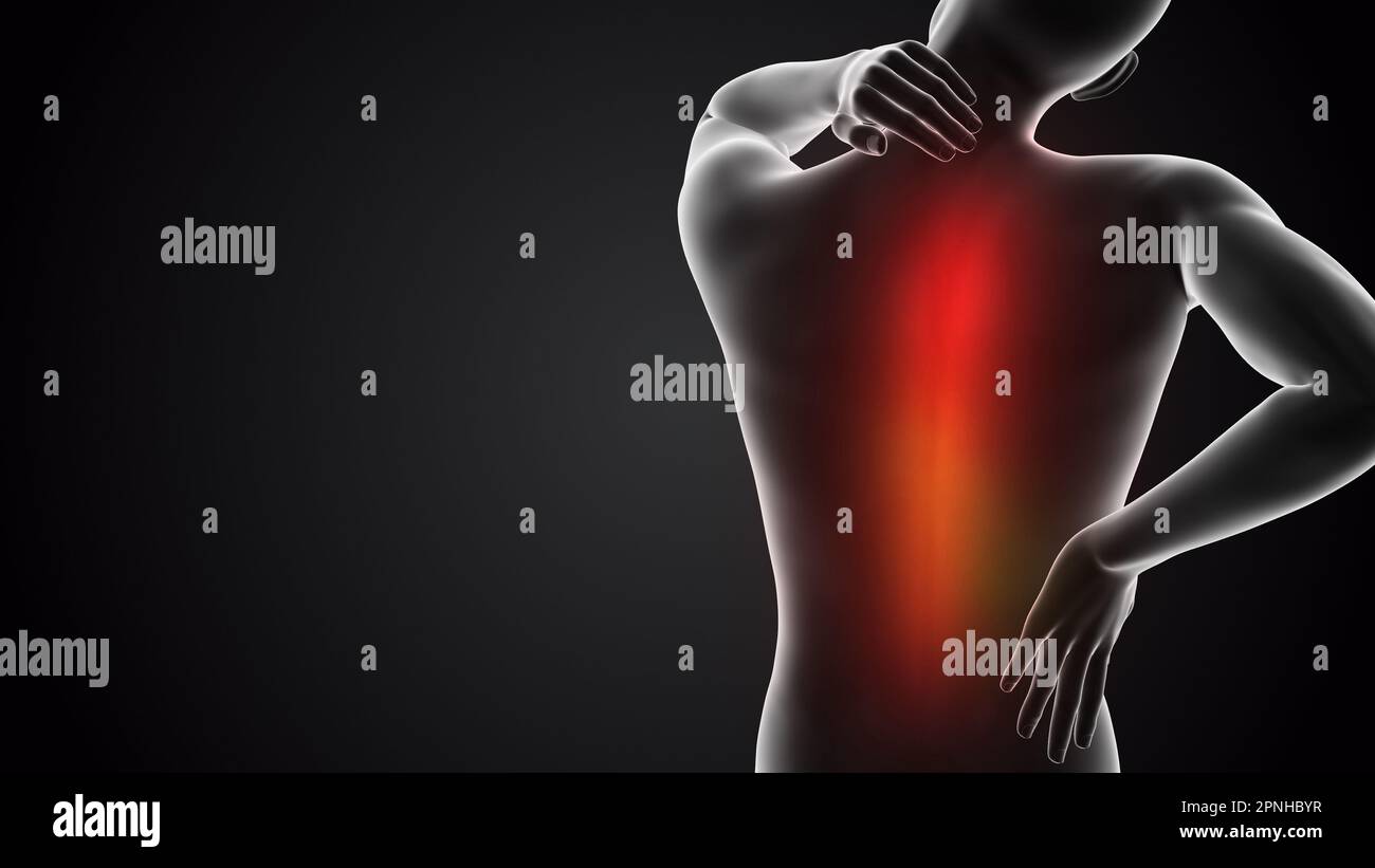 Human having pain in back Stock Photo - Alamy
