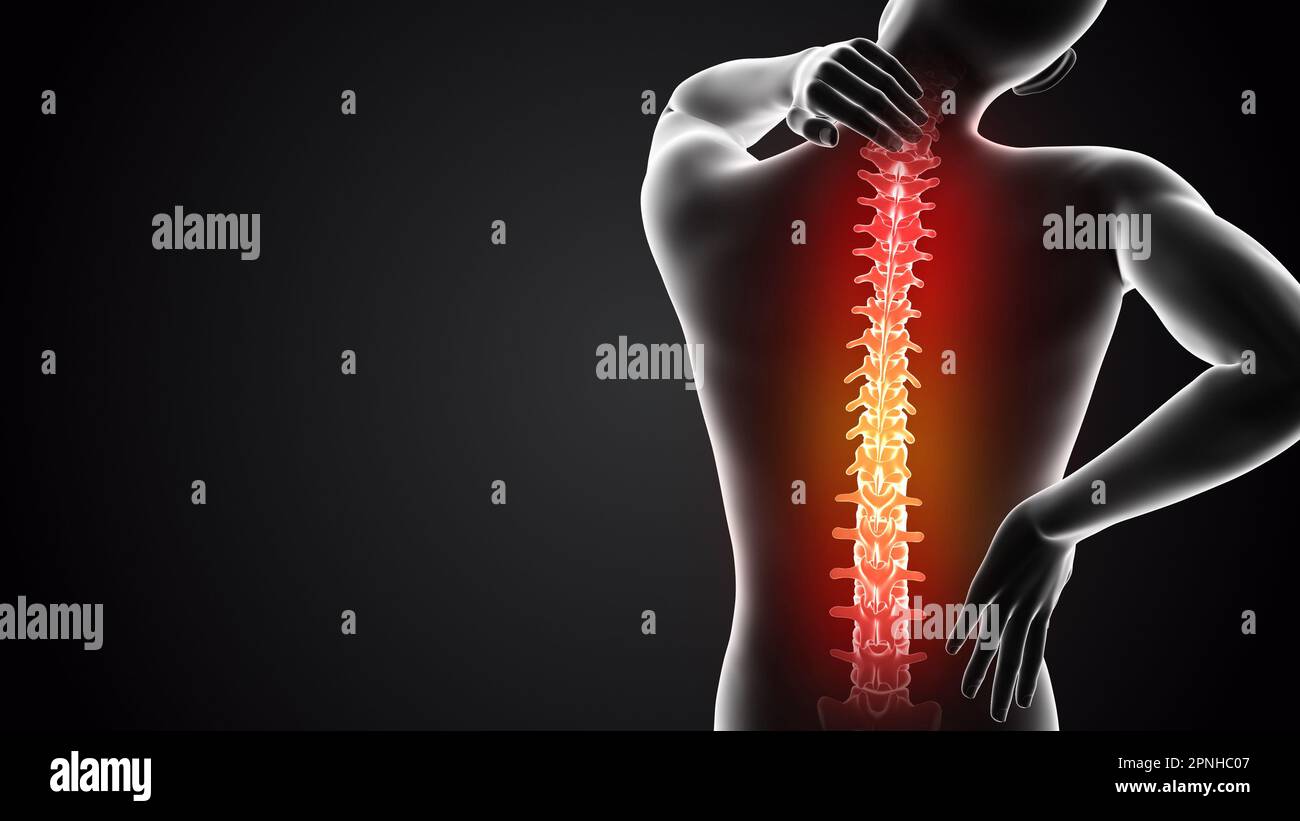 Human having pain in back Stock Photo - Alamy