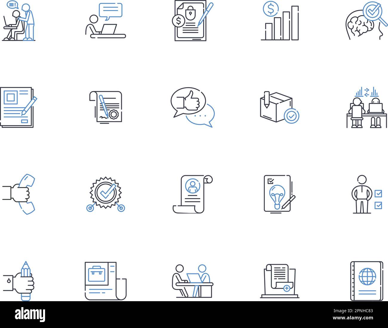 Capital assets line icons collection. Investments, Property, Equipment ...