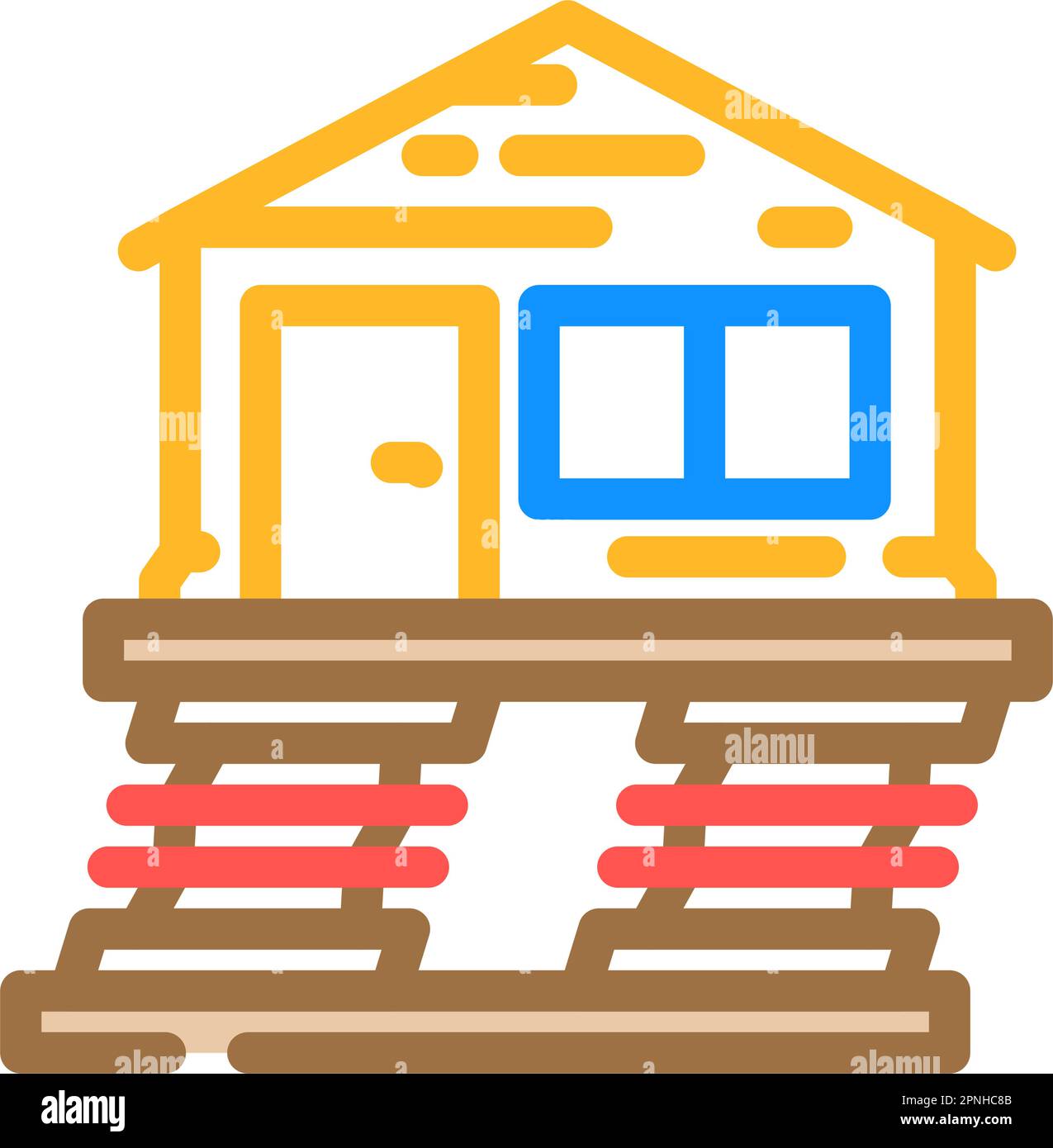 Destruction of the country house Stock Vector Images - Alamy