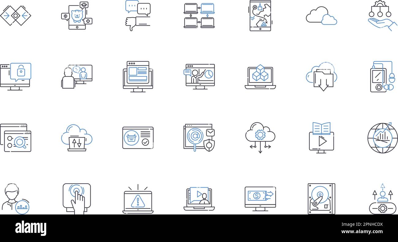 E-commerce line icons collection. Online, Retail, Sales, Shopping ...