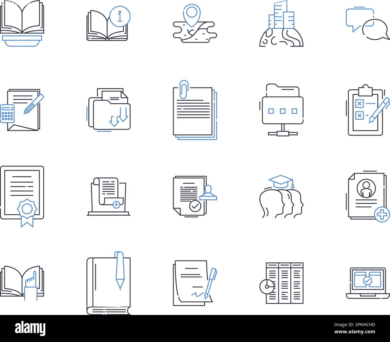 Electronic Courses Line Icons Collection Cybersecurity Coding Robotics Automation Nerking