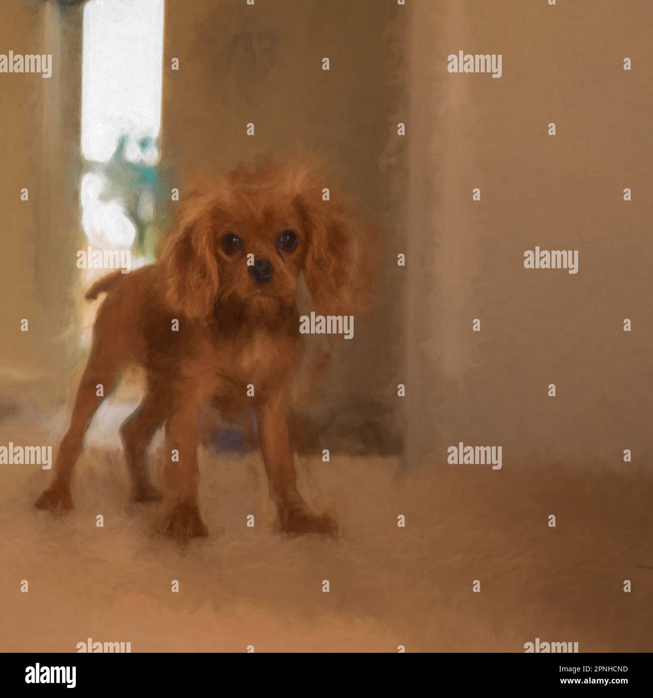 Digital painting of a closeup profile shot of a single isolated ruby ...