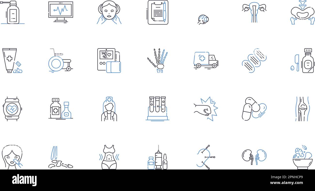 Nutriment line icons collection. Protein, Carbohydrates, Fiber ...