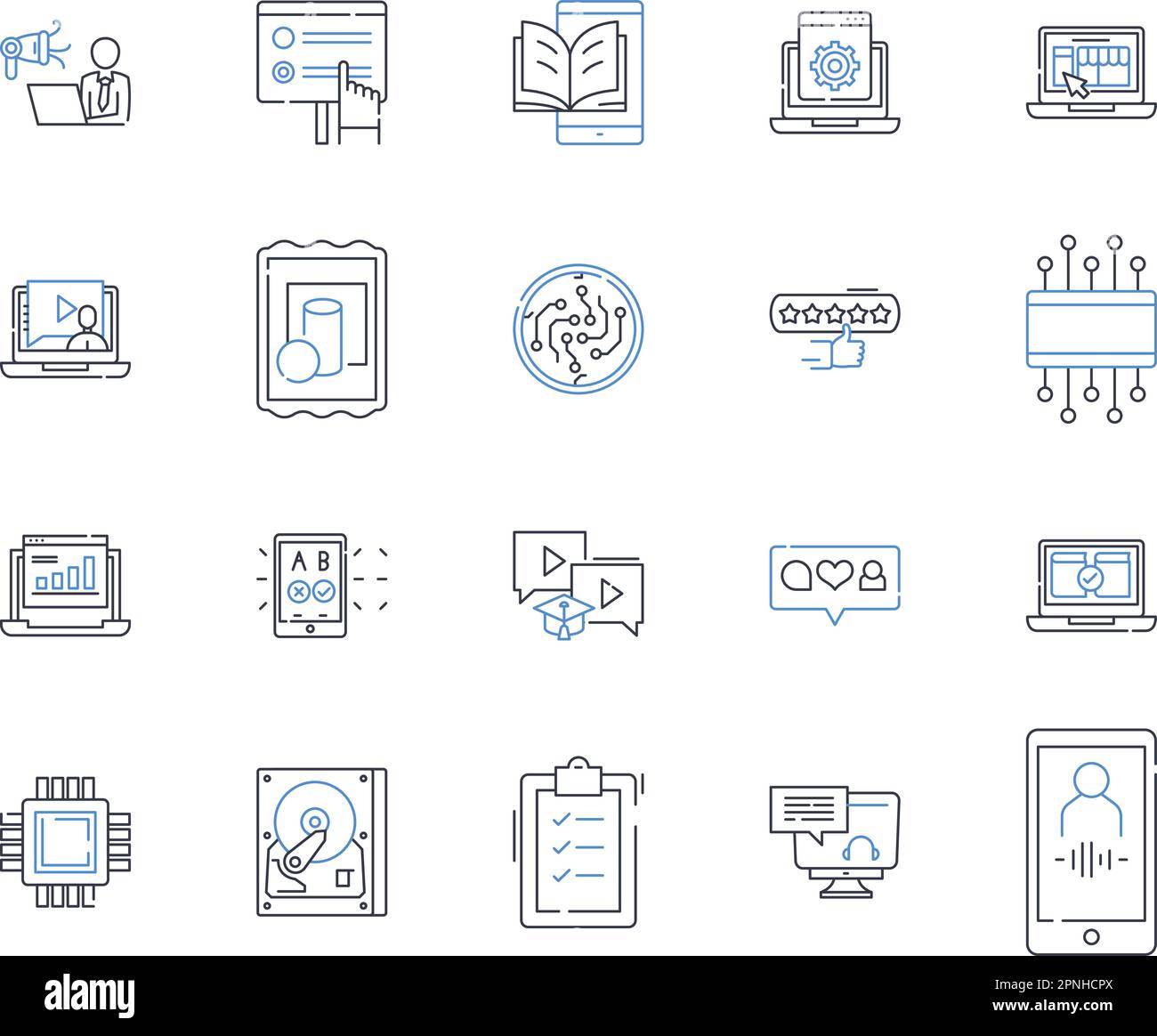 Nature and environment line icons collection. Wilderness, Forest ...