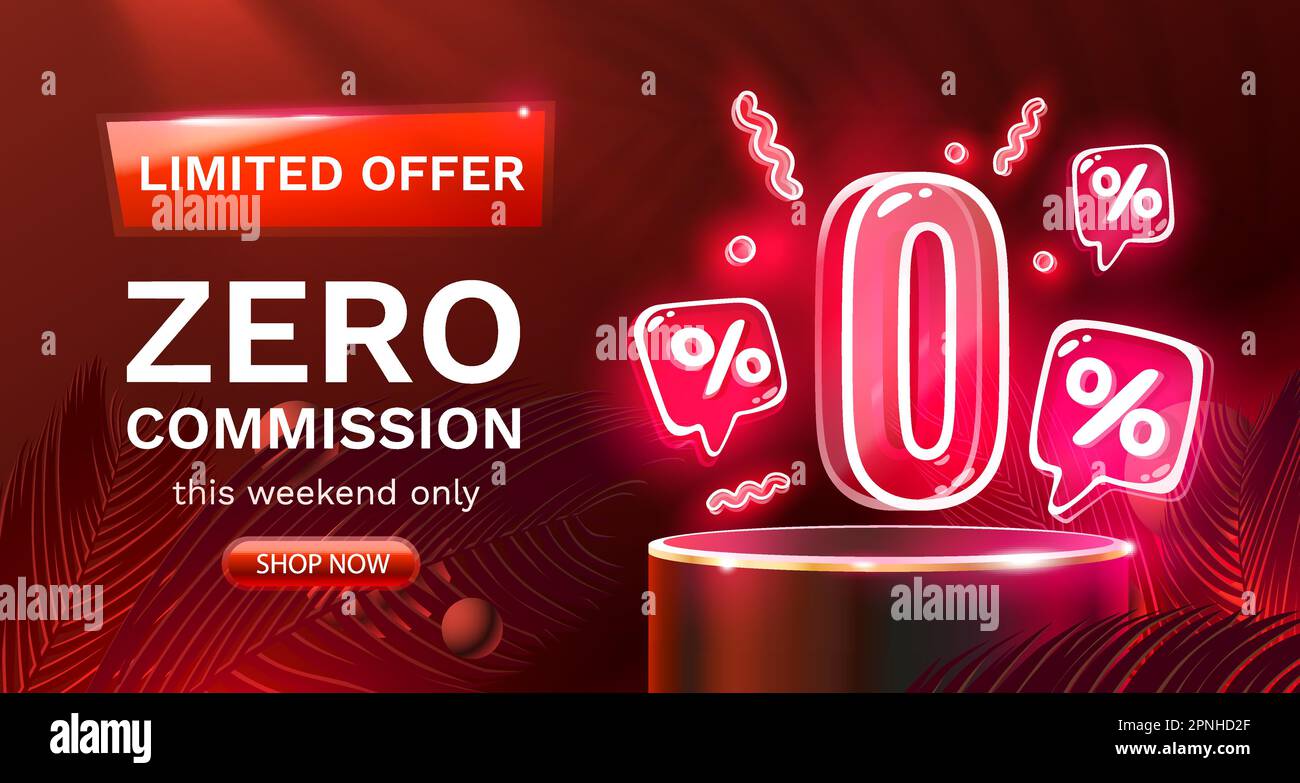 Zero percent sign board promotion vector hi-res stock photography and ...