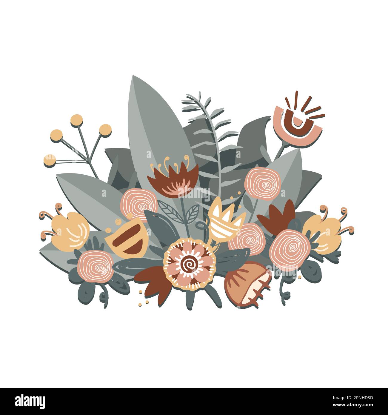 Beautiful big Floral wreath or garden composition in Scandinavian style ...