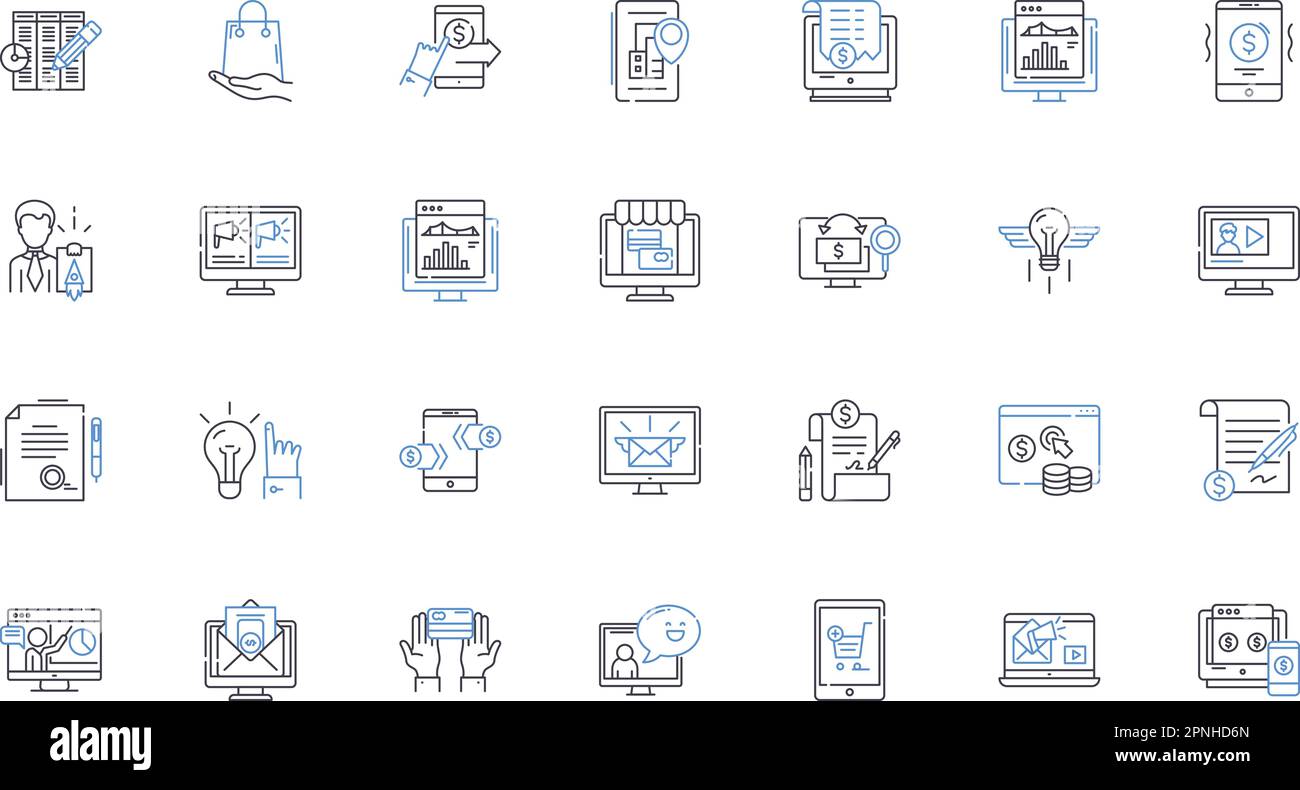 Organization Control Line Icons Collection Command Regulation