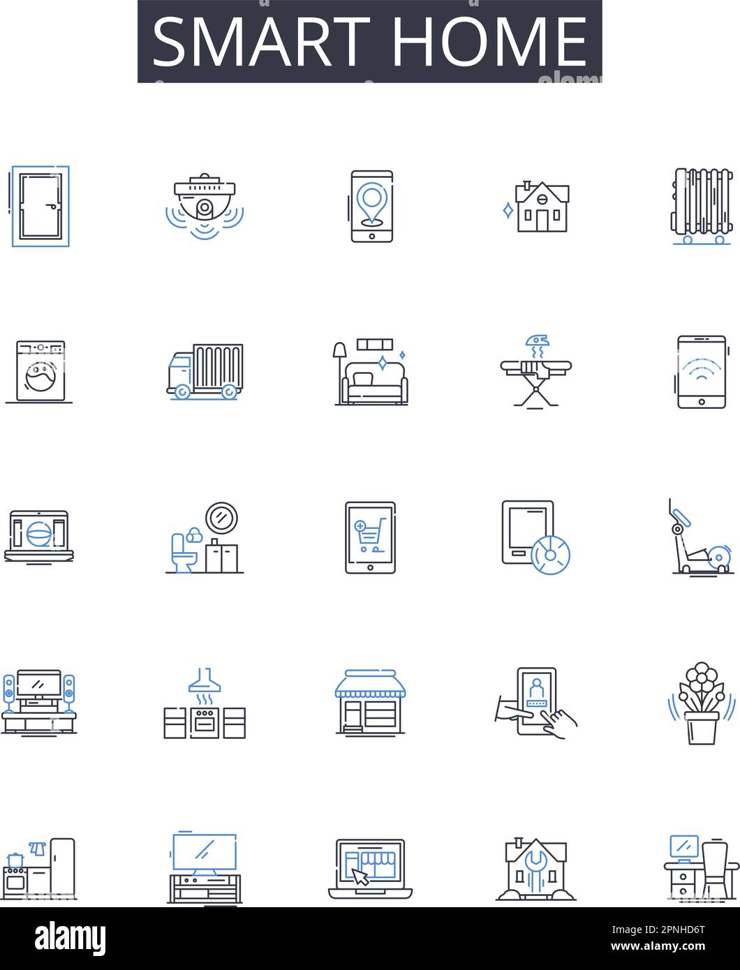 Smart home line icons collection. Collaboration, Partnership ...