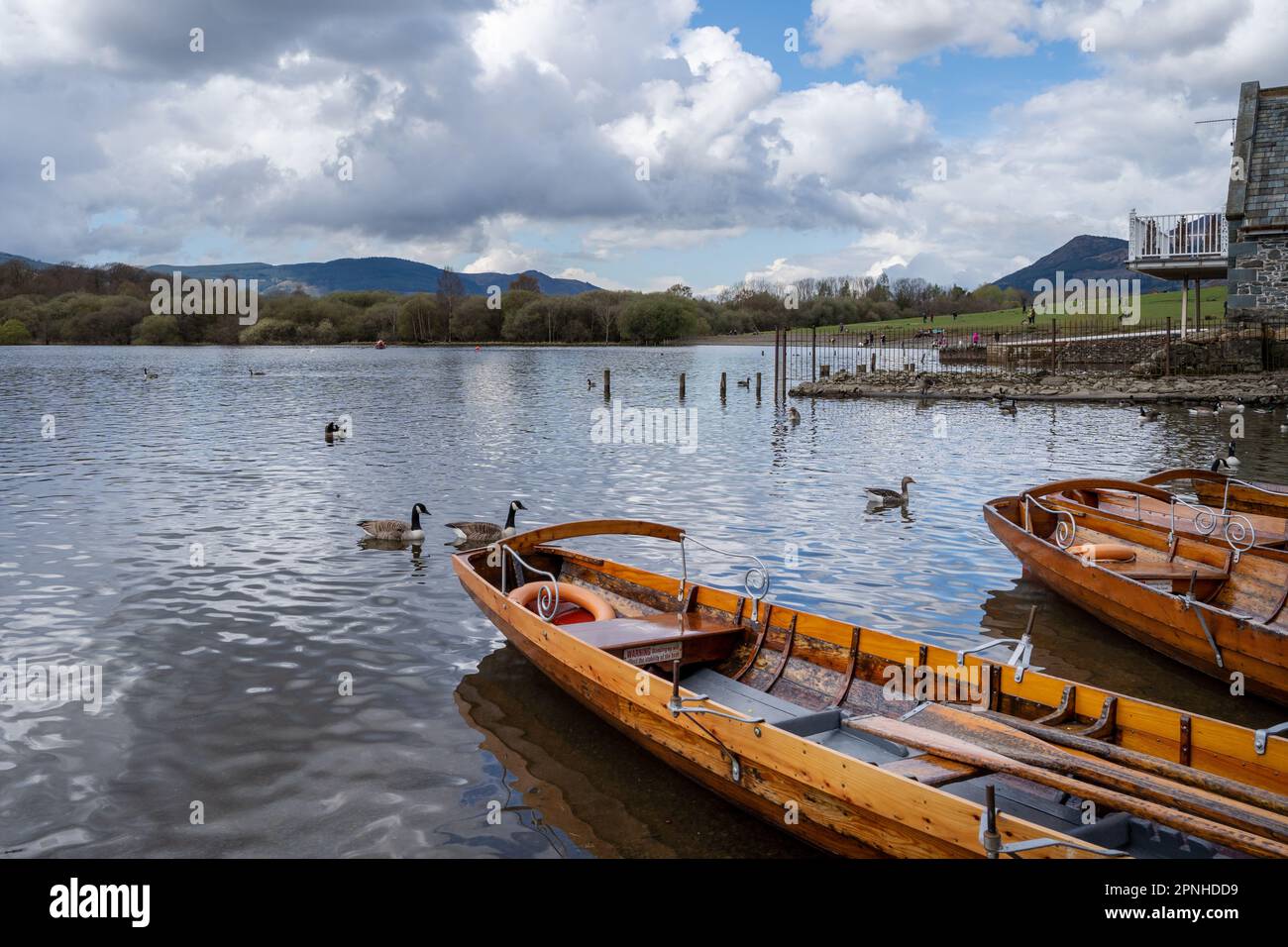 Boats at Derwentwater lake, available to hire from Keswick Launch ...