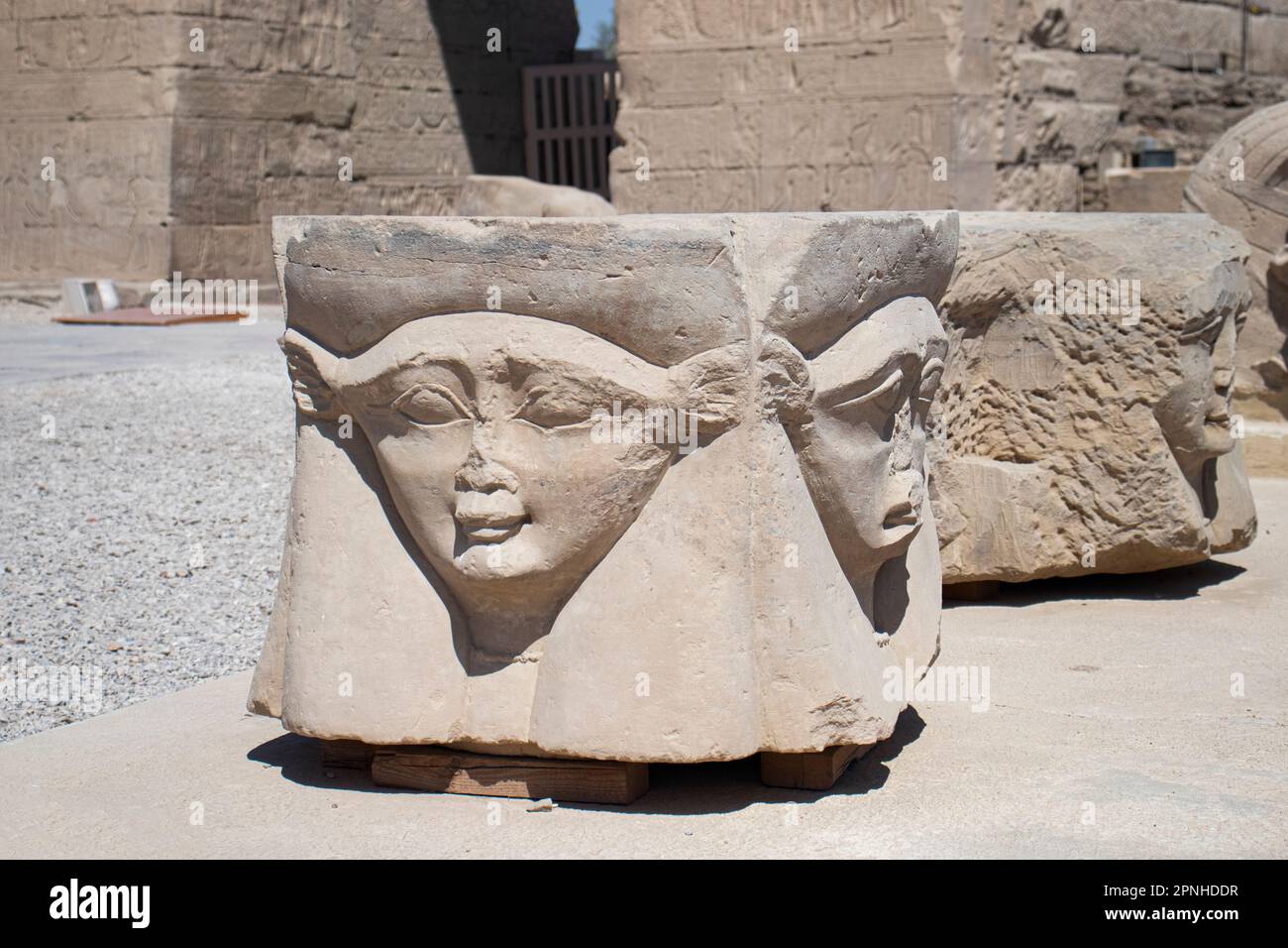 Ancient egyptian temple of Hathor in Dendra, Egypt Stock Photo - Alamy