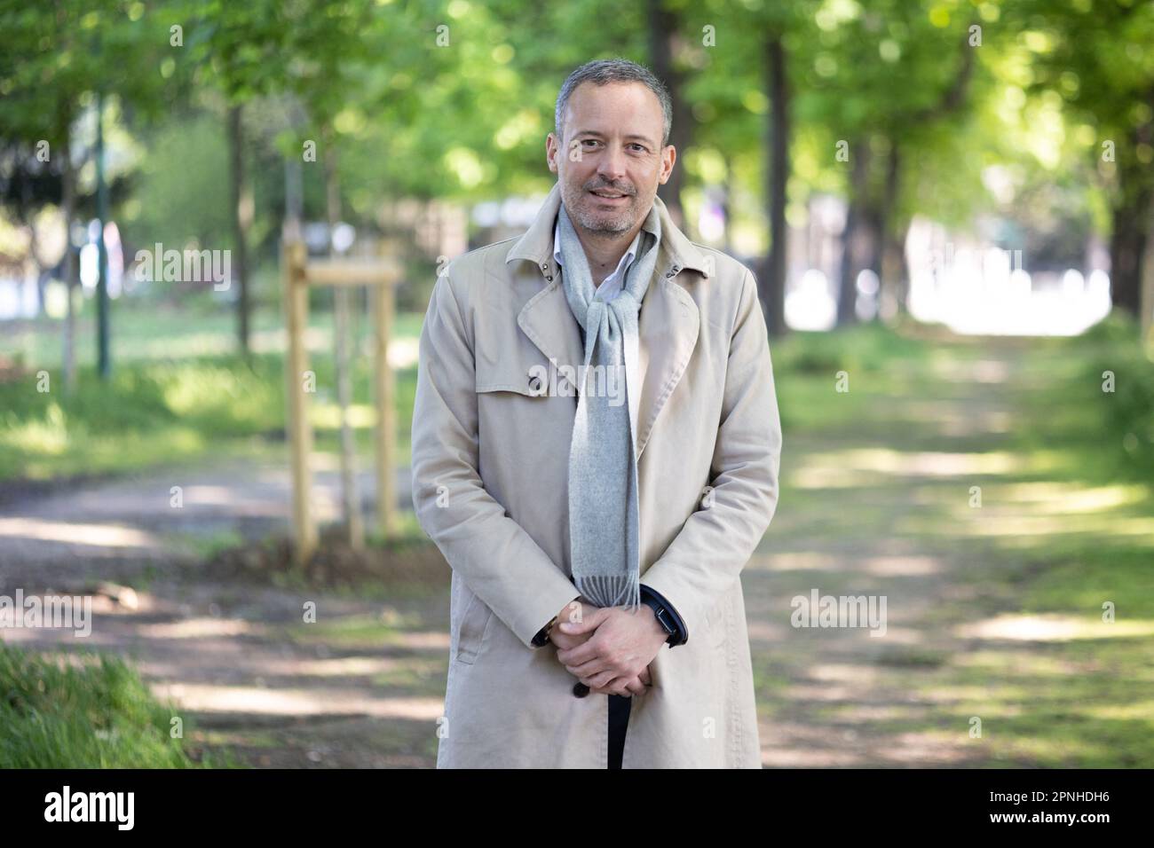 Portrait of Regional Director Enedis Paris Nicolas Perrin during the inauguration of the first ...