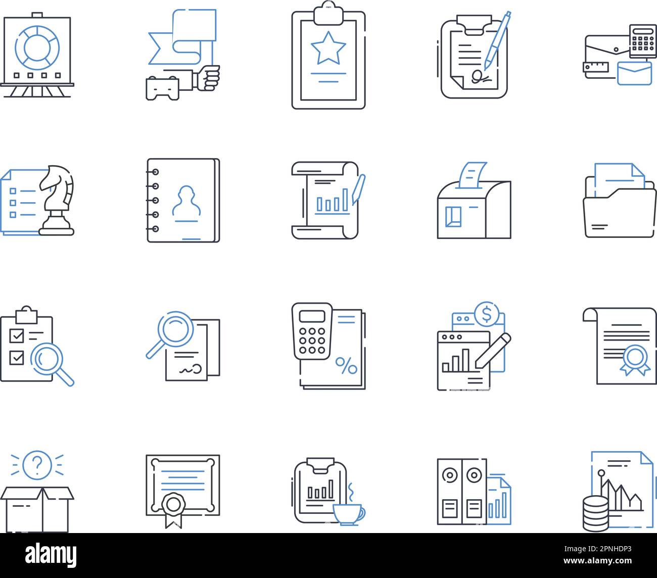 Financial documents line icons collection. Receipts, Invoices ...