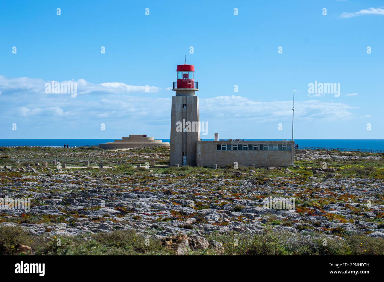 LAGOS, PORTUGAL - FEBRUARY 27, 2023: Lighthouse in Lagos, Portugal on February 27, 2023 Stock ...