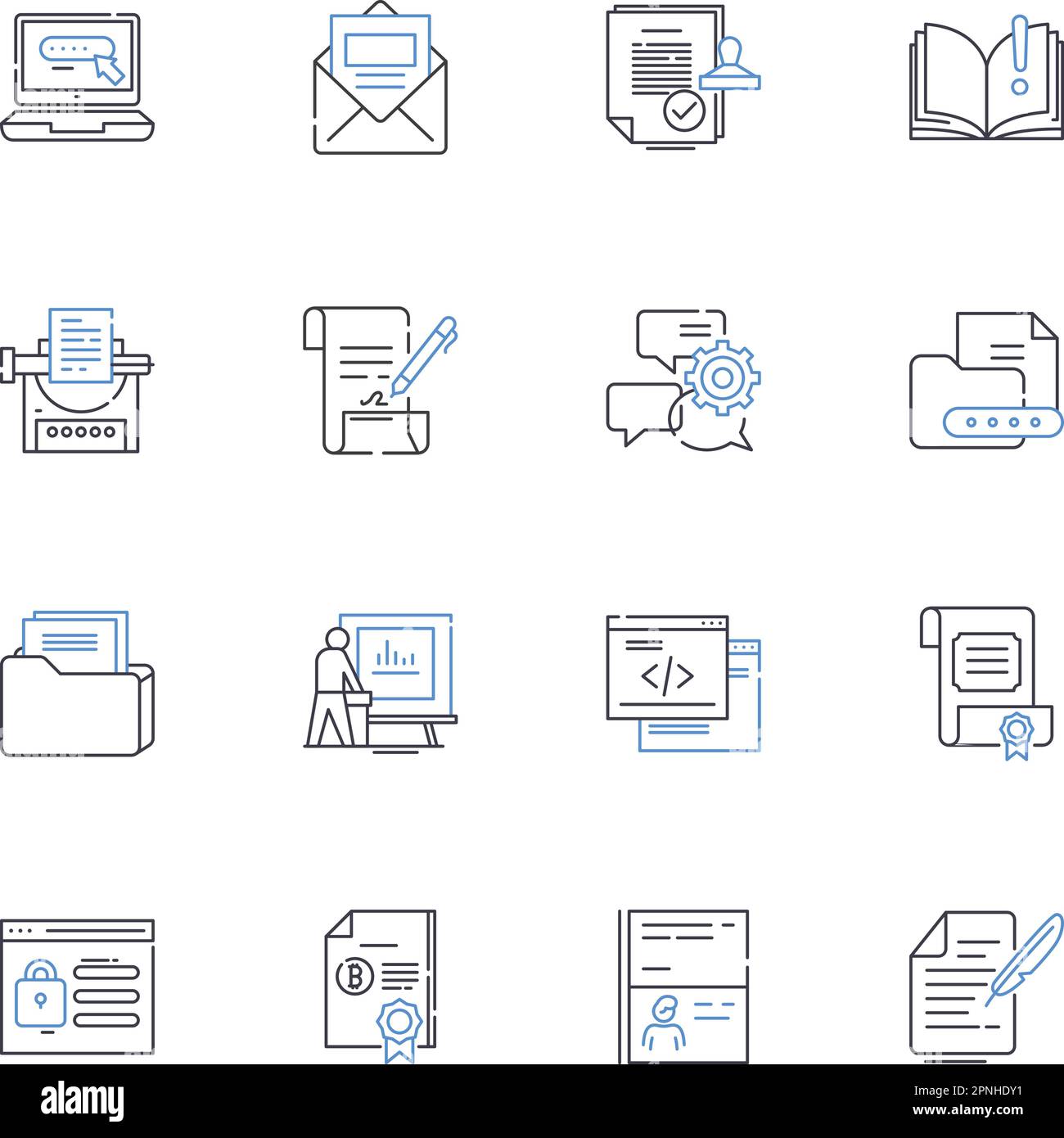 Expression Line Icons Collection Emotion Articulate Body Language