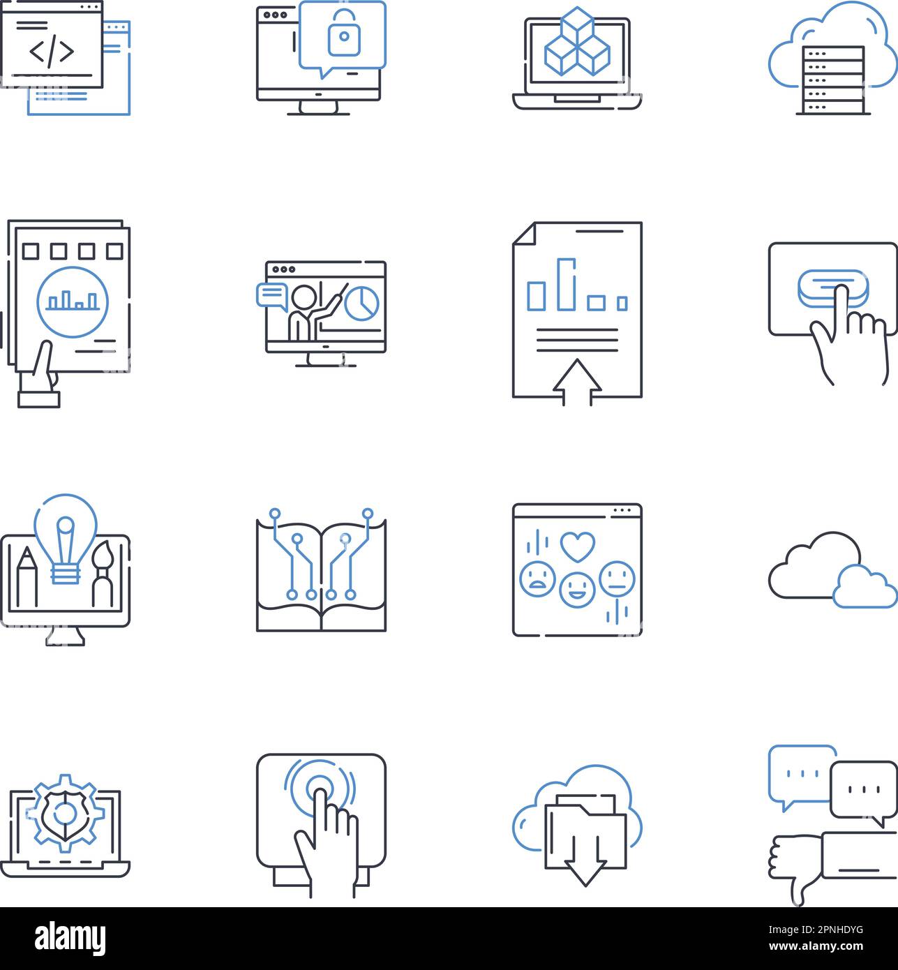 Mobile applications line icons collection. Efficiency, Innovation ... Mobile applications line icons collection. Efficiency, Innovation ...