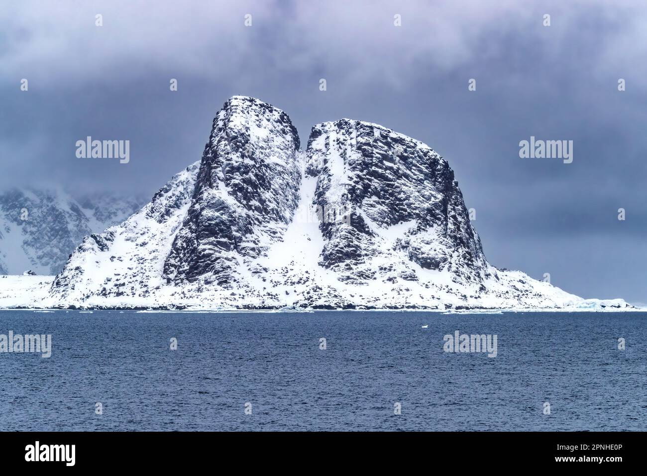The pristine snow covered mountains of Svalbard, a Norwegian ...